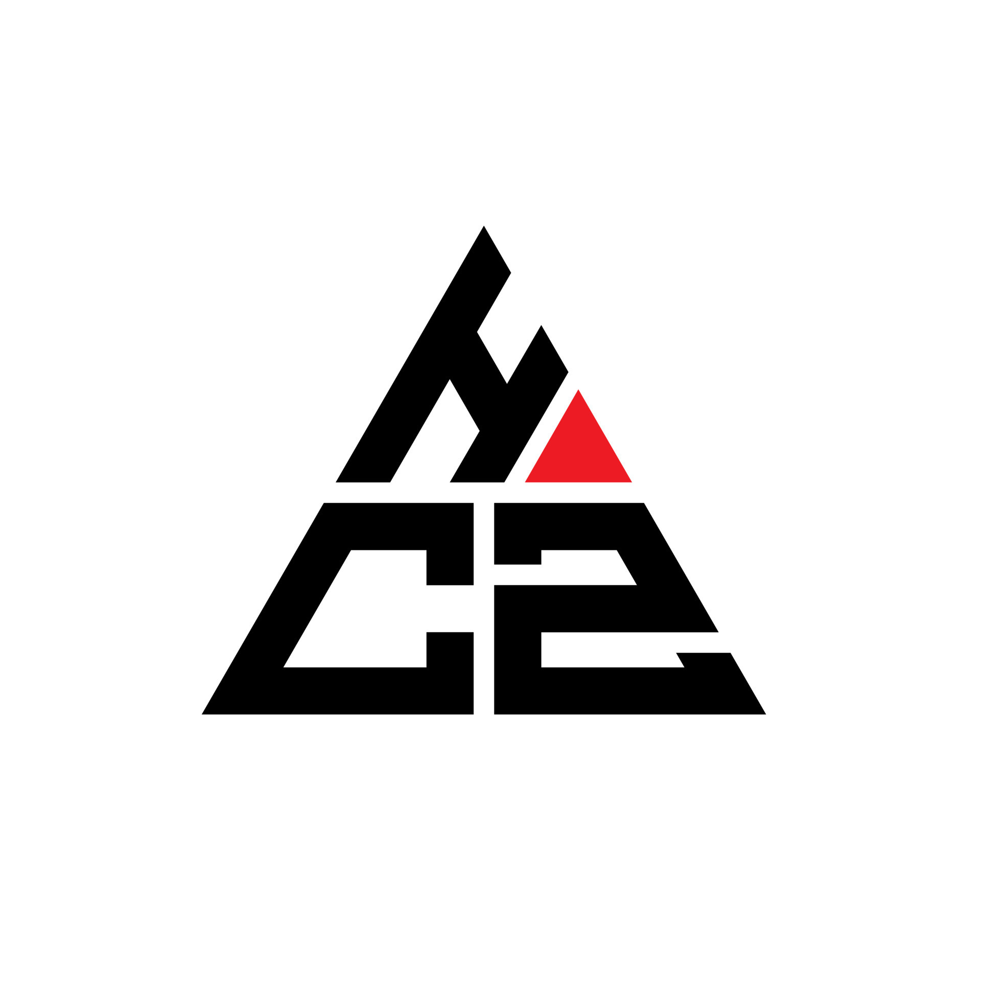 diseño de logotipo de letra triangular hcz con forma de triángulo. monograma de diseño de ...