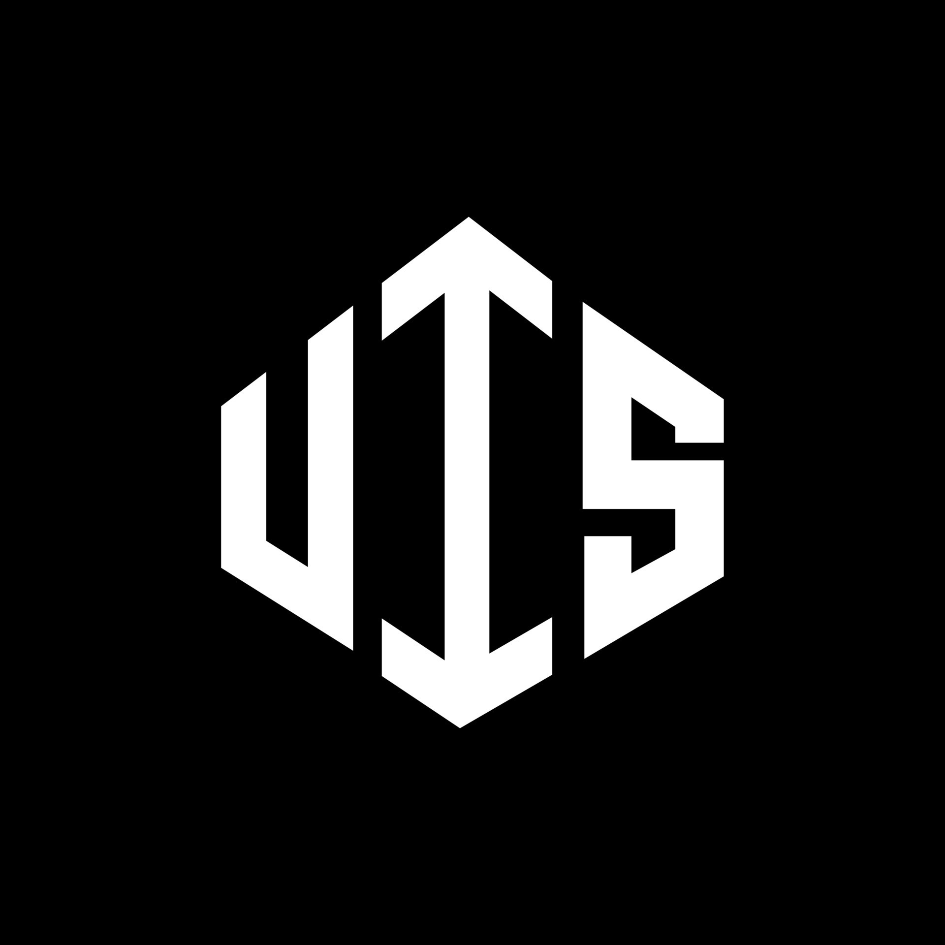 diseño de logotipo de letra uis con forma de polígono. uis diseño de logotipo en forma de ...