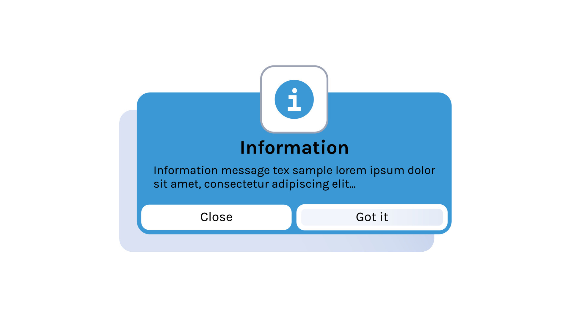 Information And Messages App Interface Elements Flat Vector