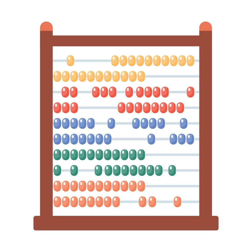 matemáticas de ábaco y dibujos animados coloridos de madera ilustración plana de ábaco. 9655180 ...