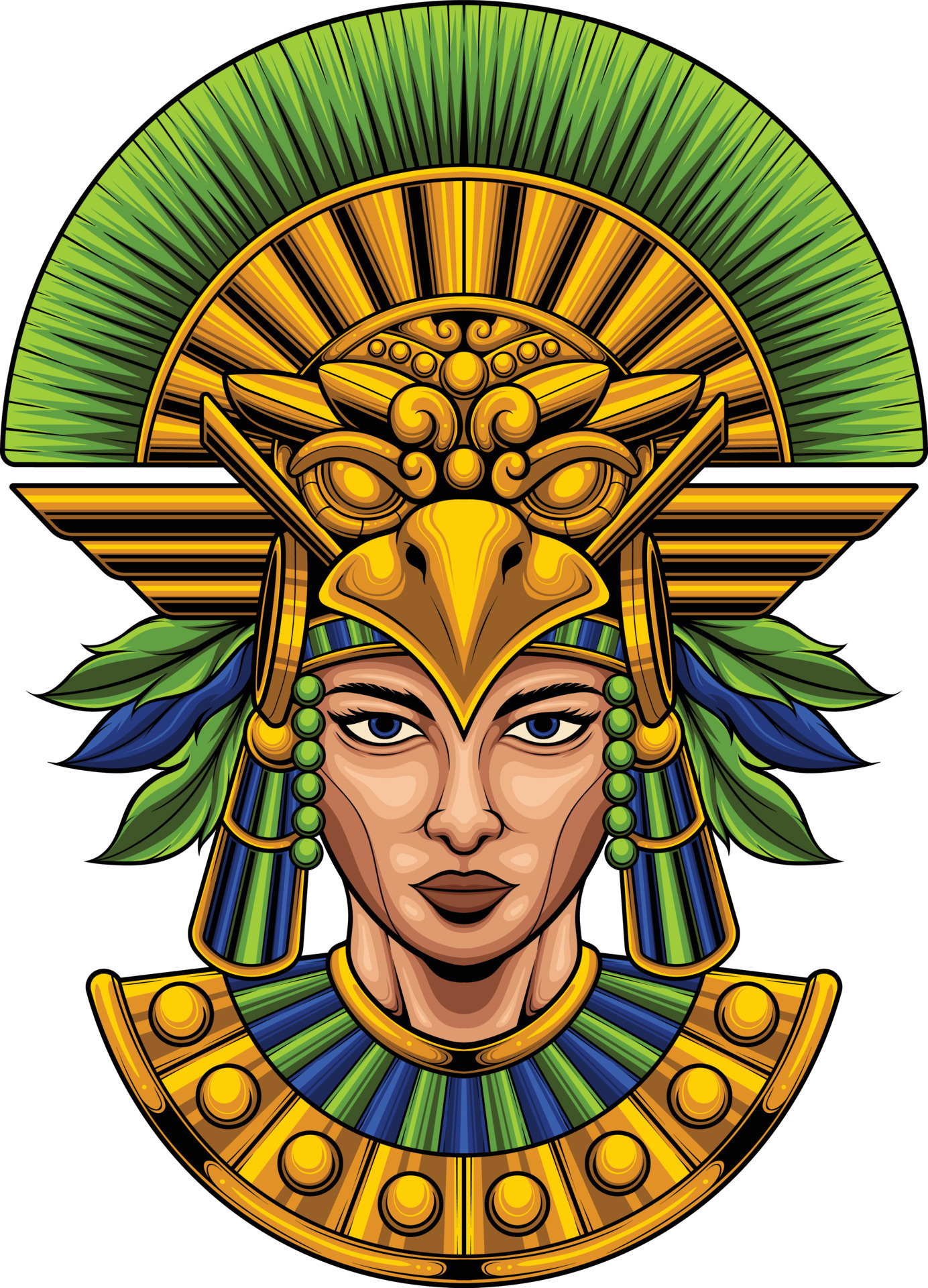 Aztec warrior illustration with premium quality stock vector 9656192 ... Aztec warrior illustration with premium quality stock vector 9656192 ...