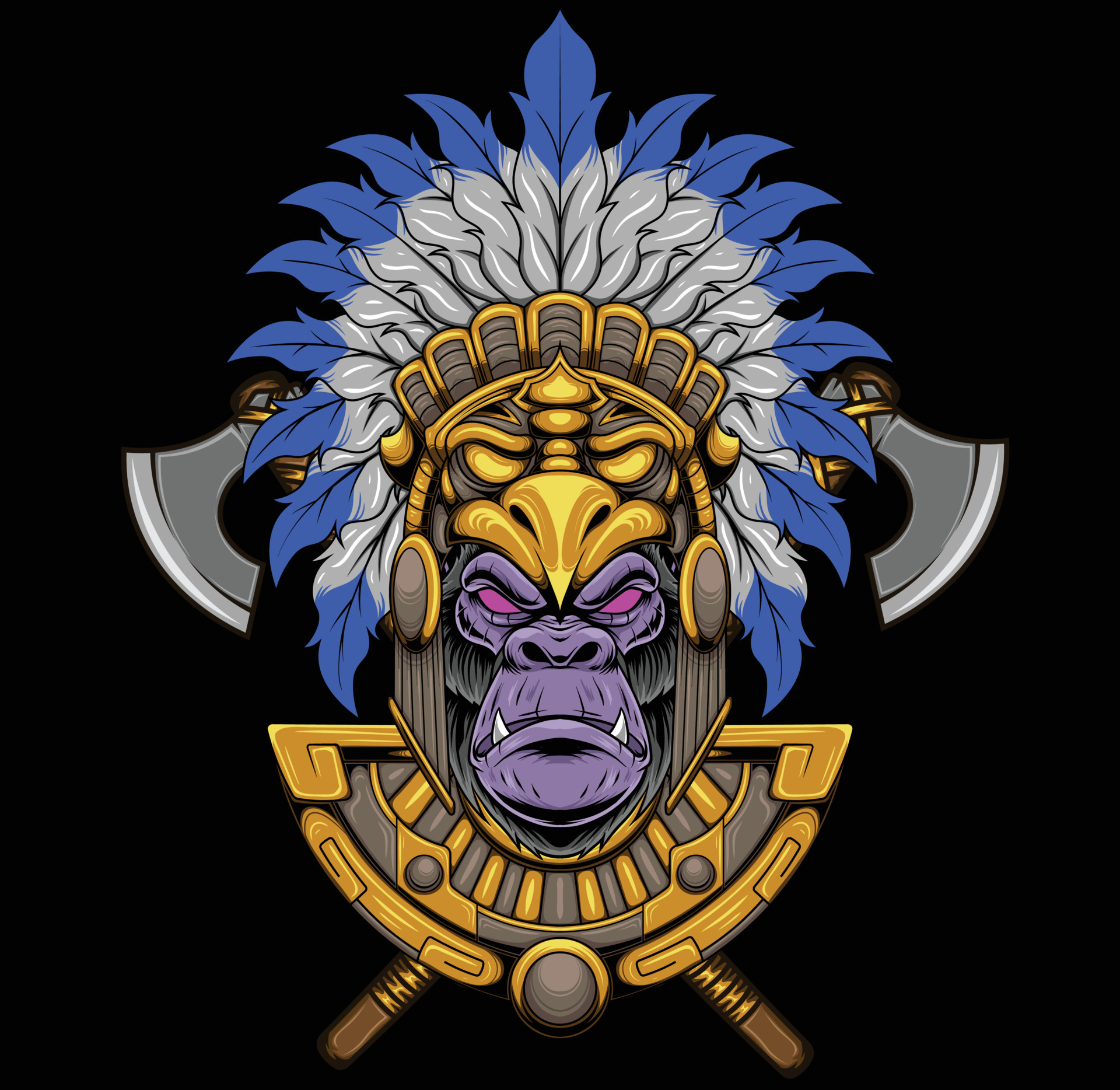 Aztec warrior illustration with premium quality stock vector 9656203 ... Aztec warrior illustration with premium quality stock vector 9656203 ...