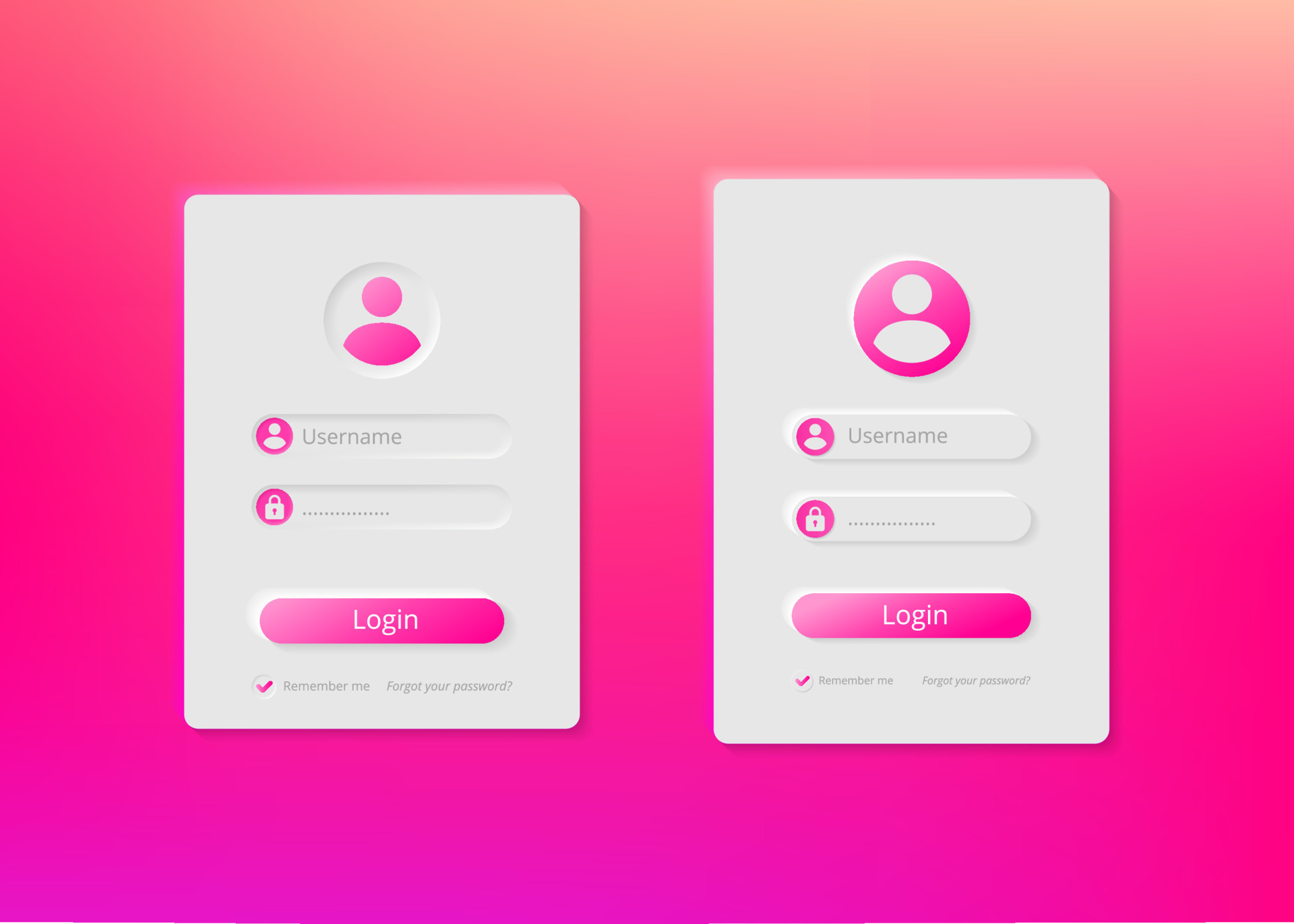 Login And Password Form Neumorphism Sign Up And Log In User Page
