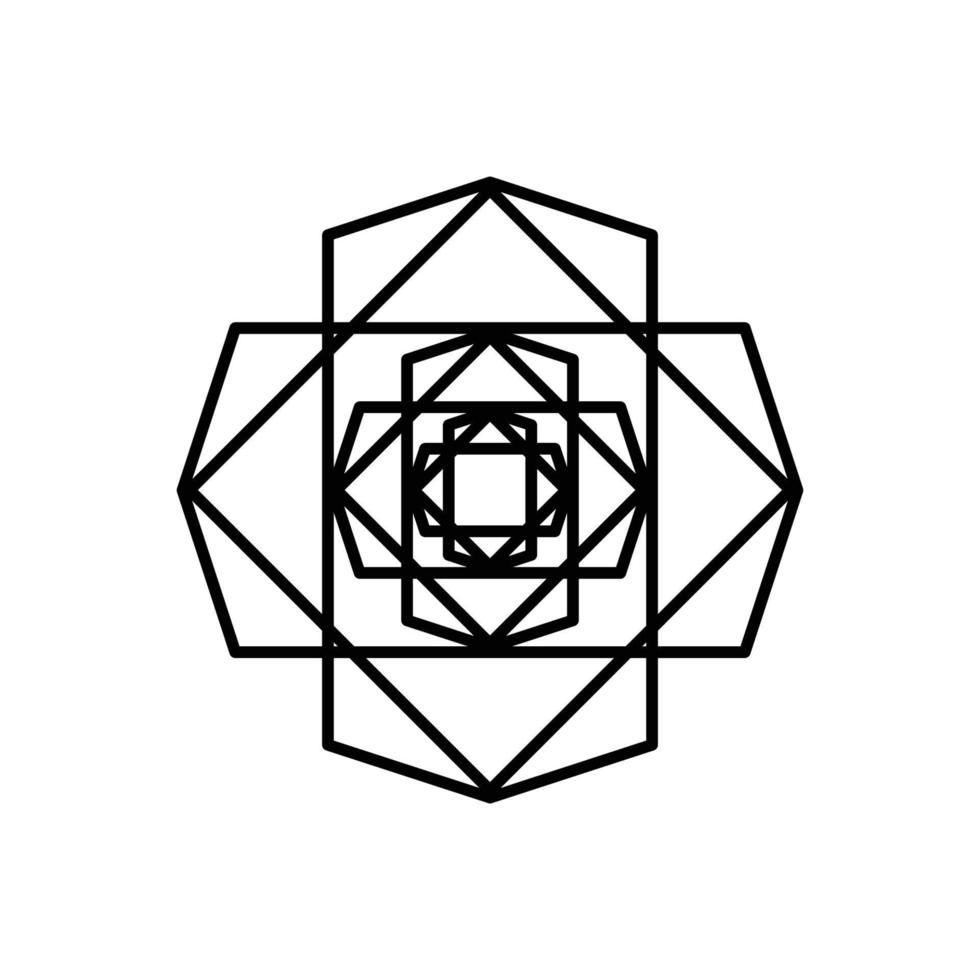 Square Pattern Abstract Geometric Design Elements Line Style Design