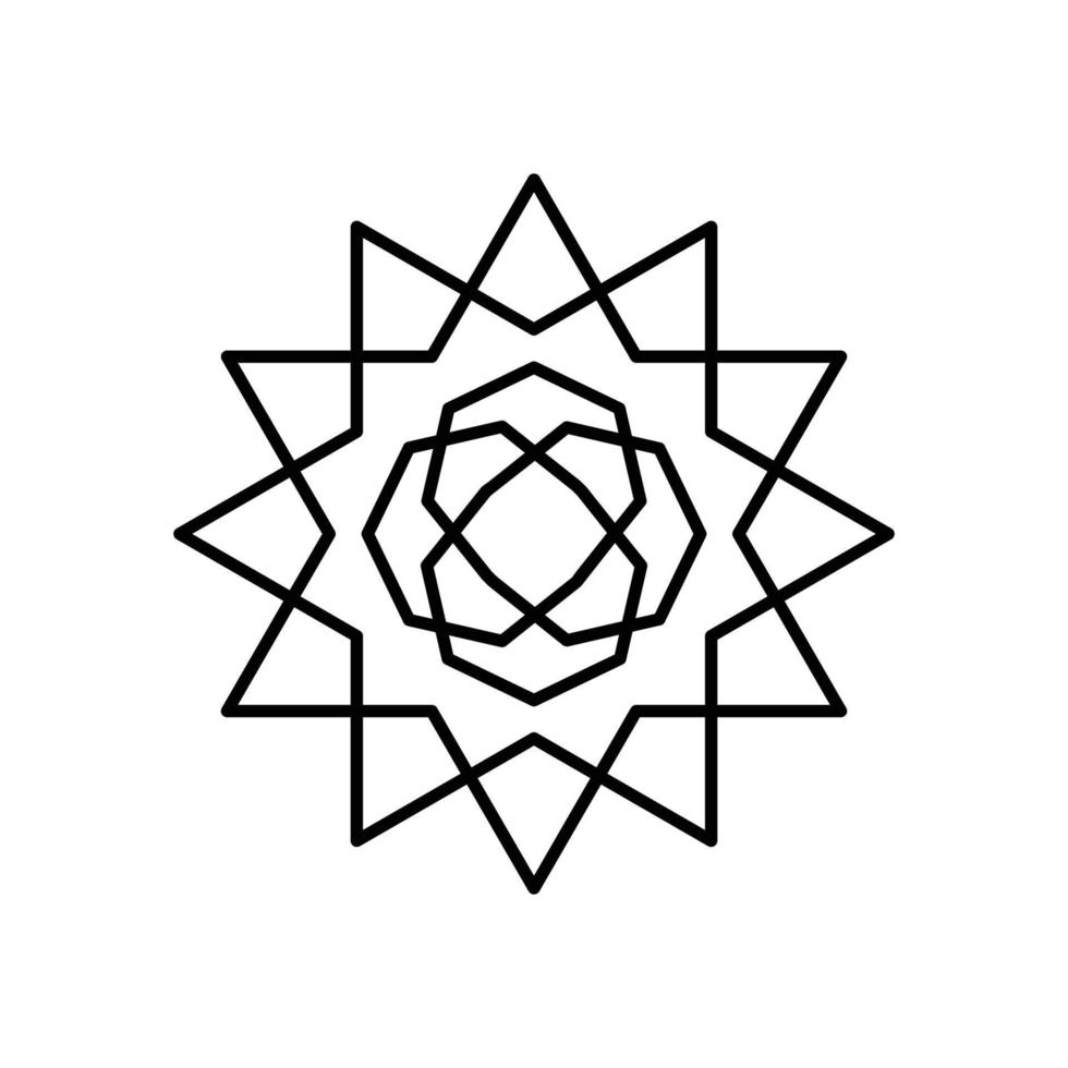 Circle Pattern Abstract Geometric Design Elements. Line style design ...