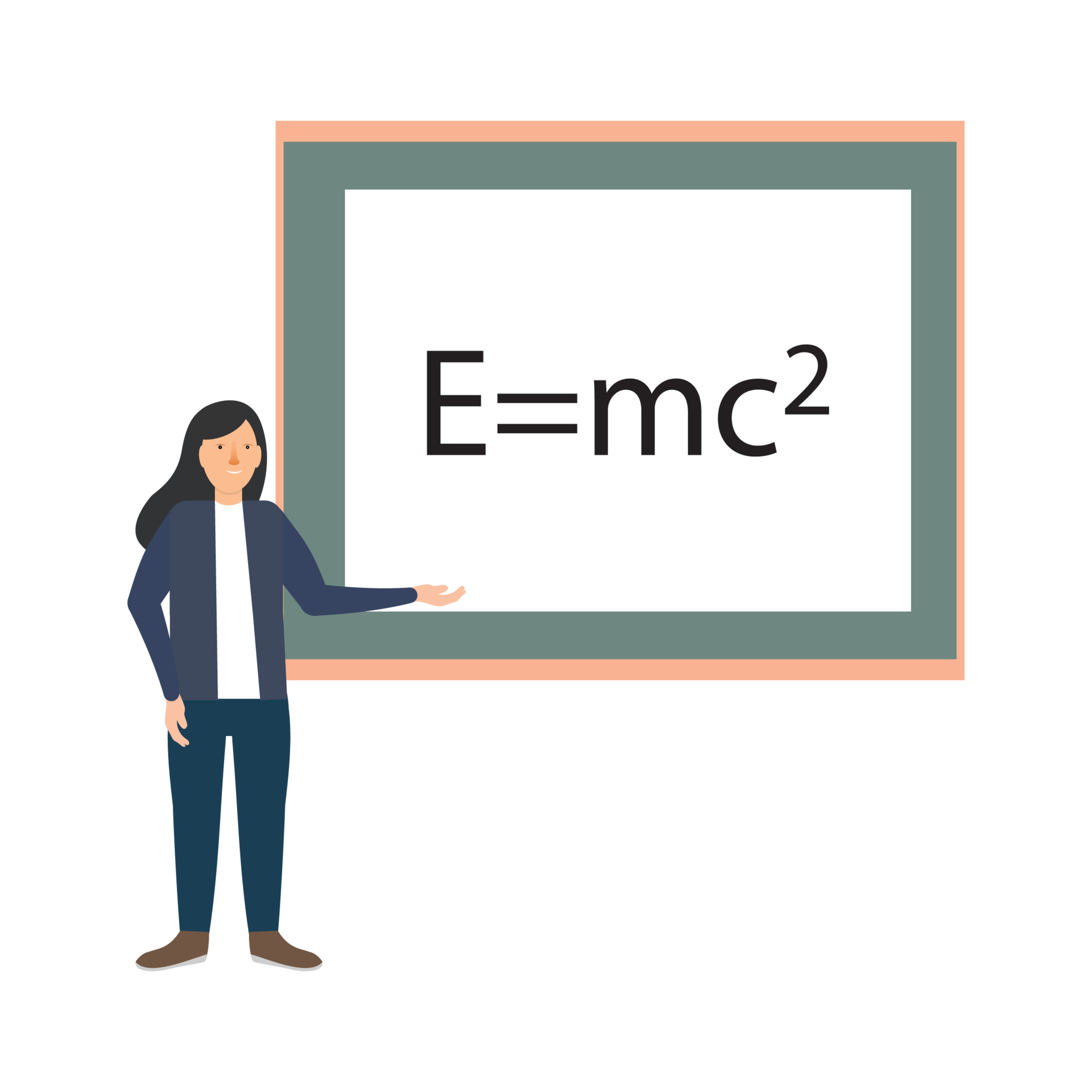 A Female Teacher Inside The Classroom Teaching Physics Teacher Flat a-female-teacher-inside-the-classroom-teaching-physics-teacher-flat