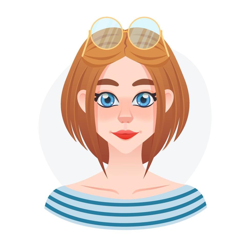 caricatura, joven, bastante, marinero, niña, avatar. hermosa muñeca con ... caricatura, joven, bastante, marinero, niña, avatar. hermosa muñeca con ...
