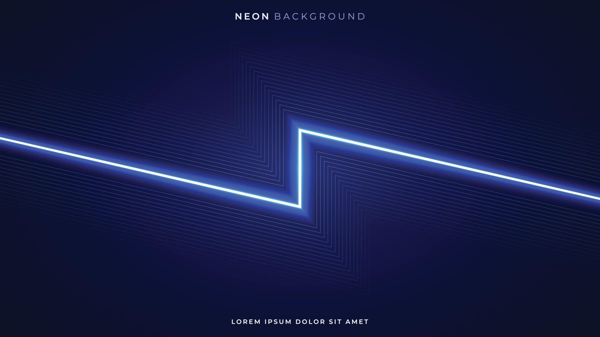 Abstract neon lines background. Geometry glow lines shape. Blue neon lines abstract futuristic ...