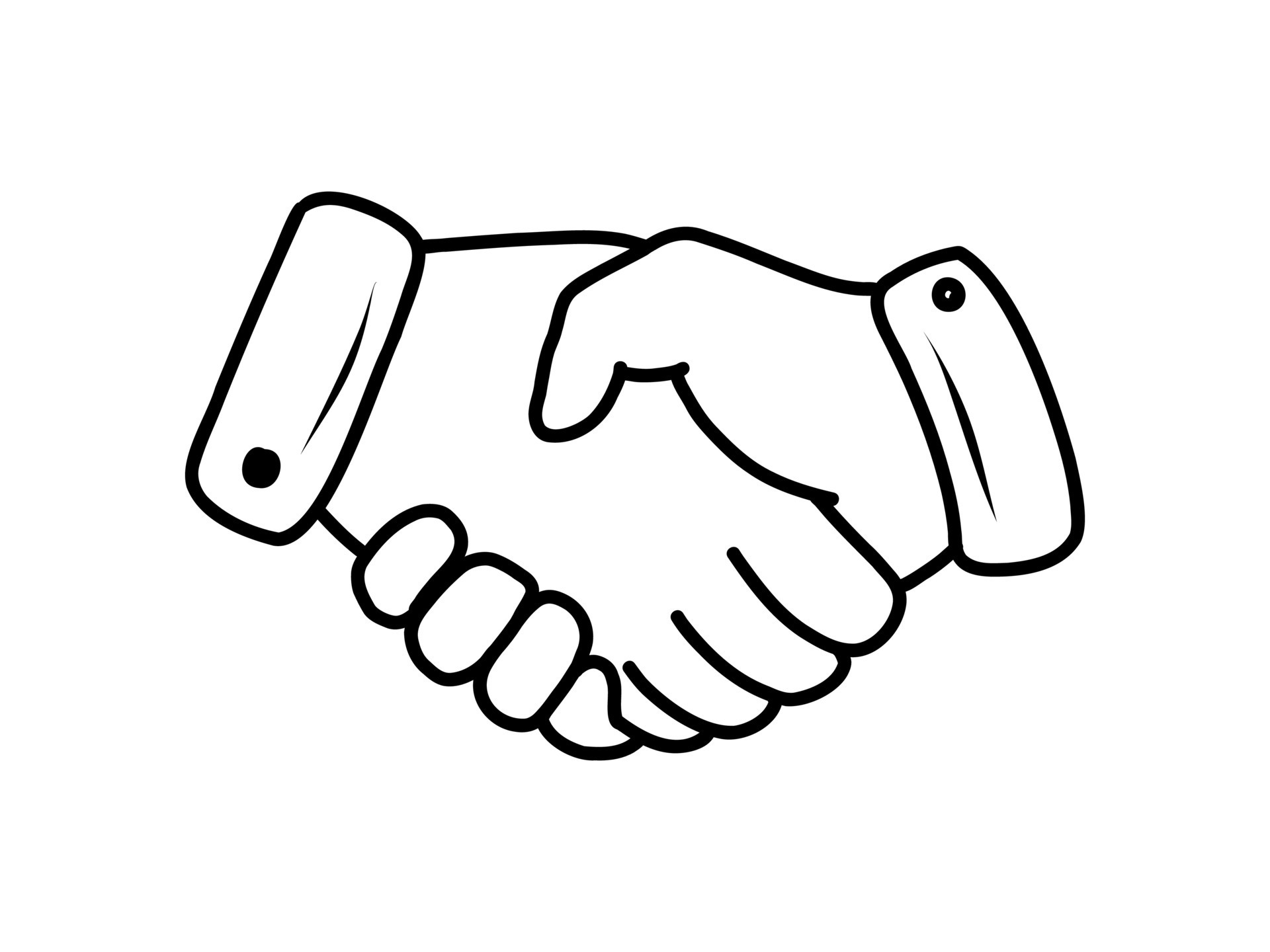 Doodle handshake icon. Hand drawn cooperation vector illustration ... Doodle handshake icon. Hand drawn cooperation vector illustration ...