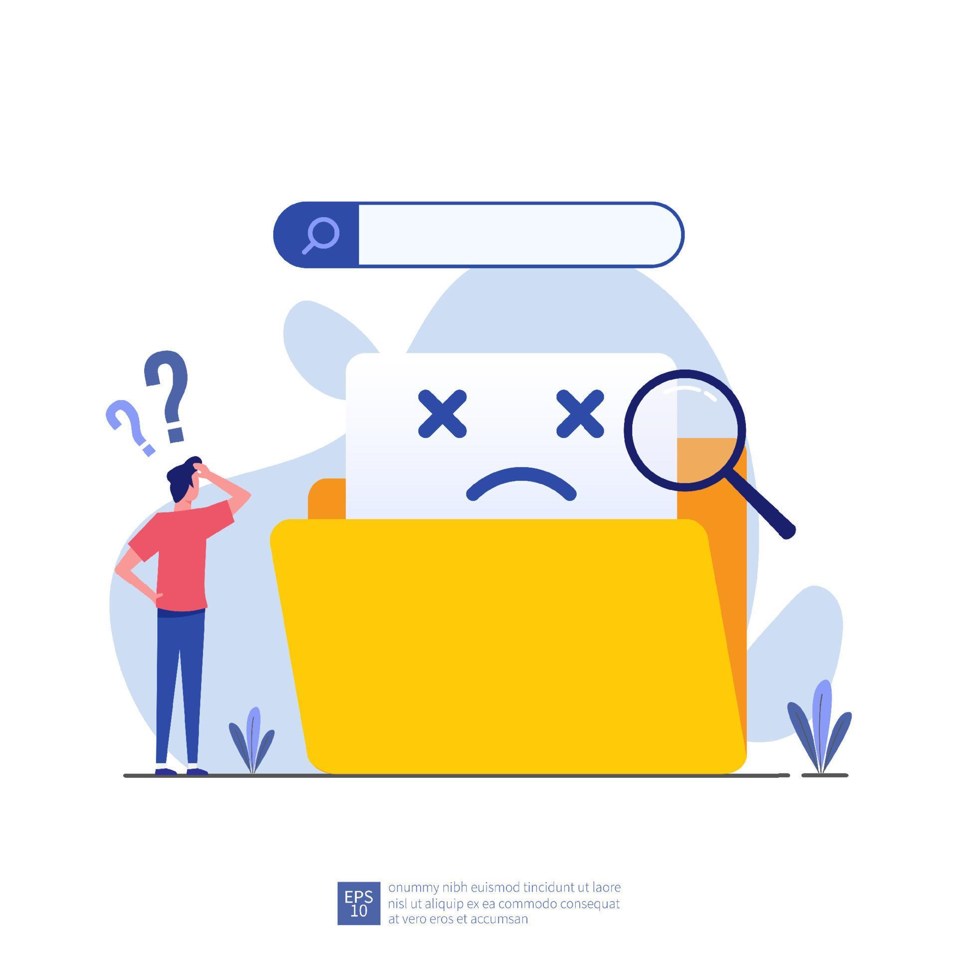 No data found concept. Illustration for websites, landing pages, mobile ... No data found concept. Illustration for websites, landing pages, mobile ...