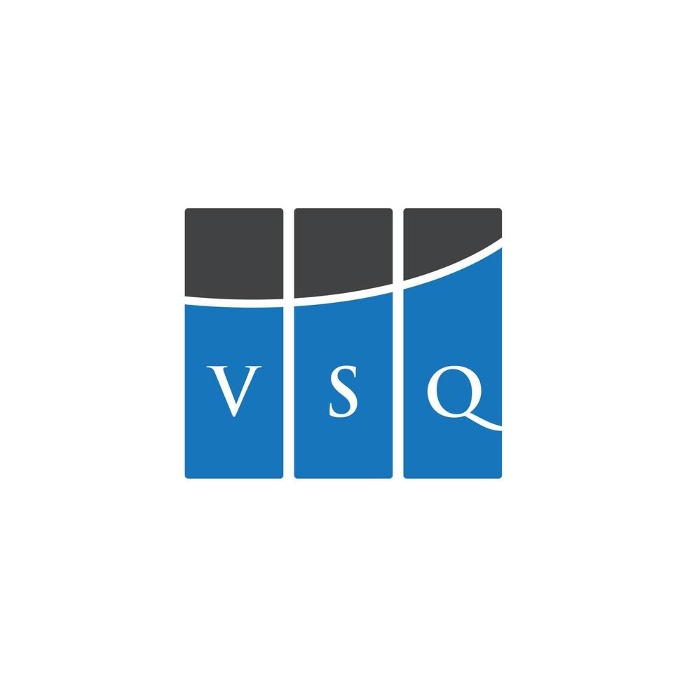 diseño de logotipo de letra vsq sobre fondo blanco. vsq concepto de logotipo de letra de ...