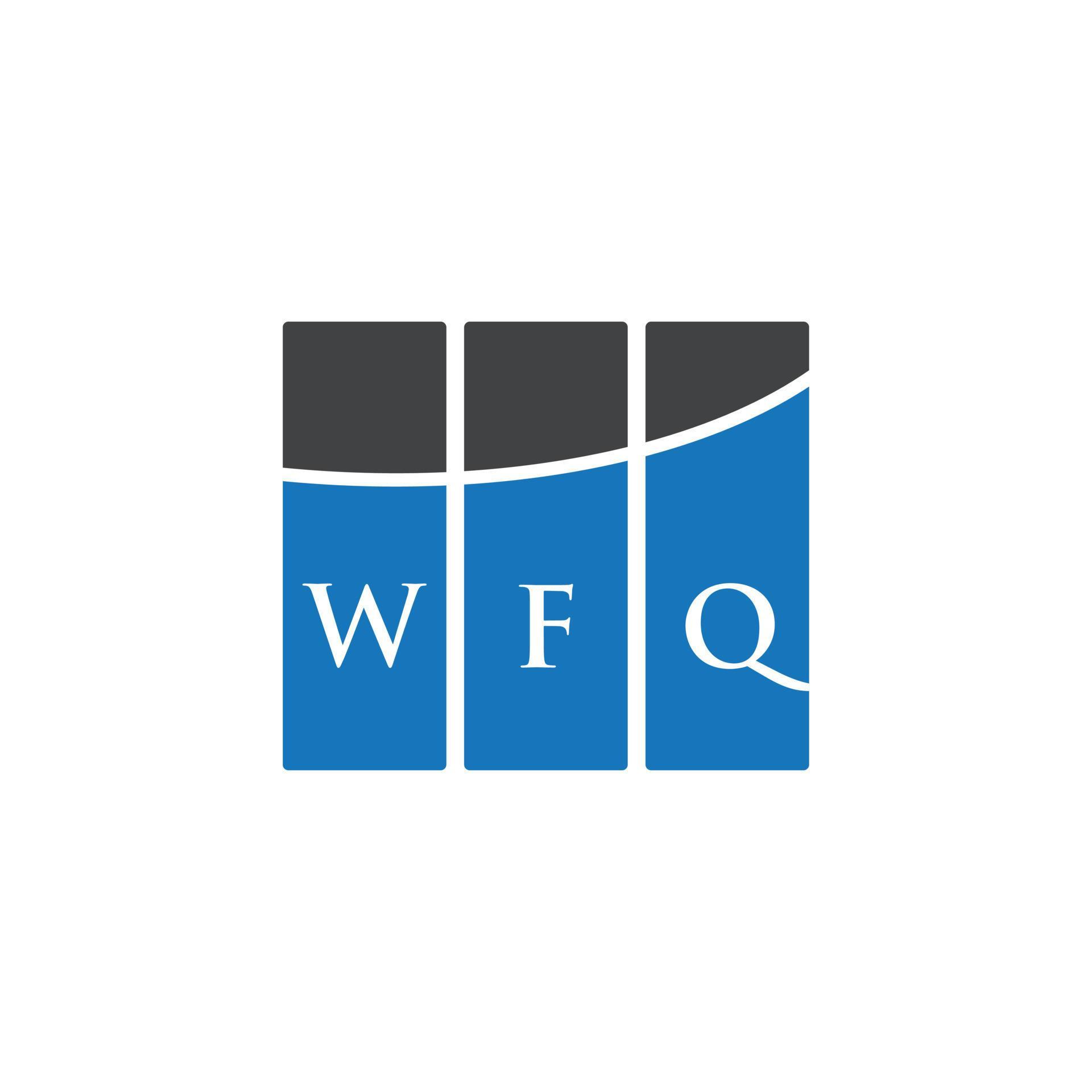 diseño de logotipo de letra wfq sobre fondo blanco. wfq concepto creativo del logotipo de la ...