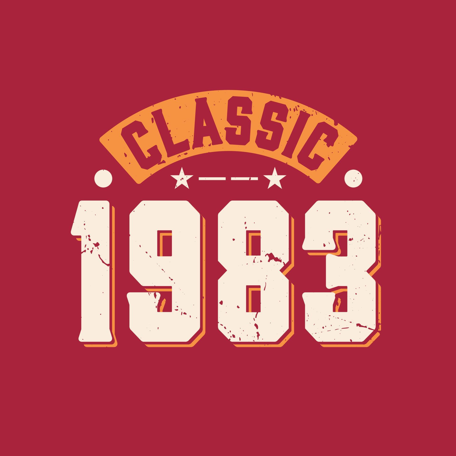 Classic 1983. 1983 Vintage Retro Birthday 9676722 Vector Art at Vecteezy