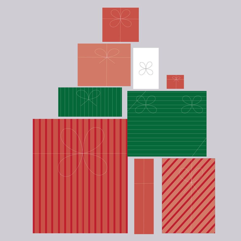 Holiday and Christmas Gifts, vector 9676992 Vector Art at Vecteezy