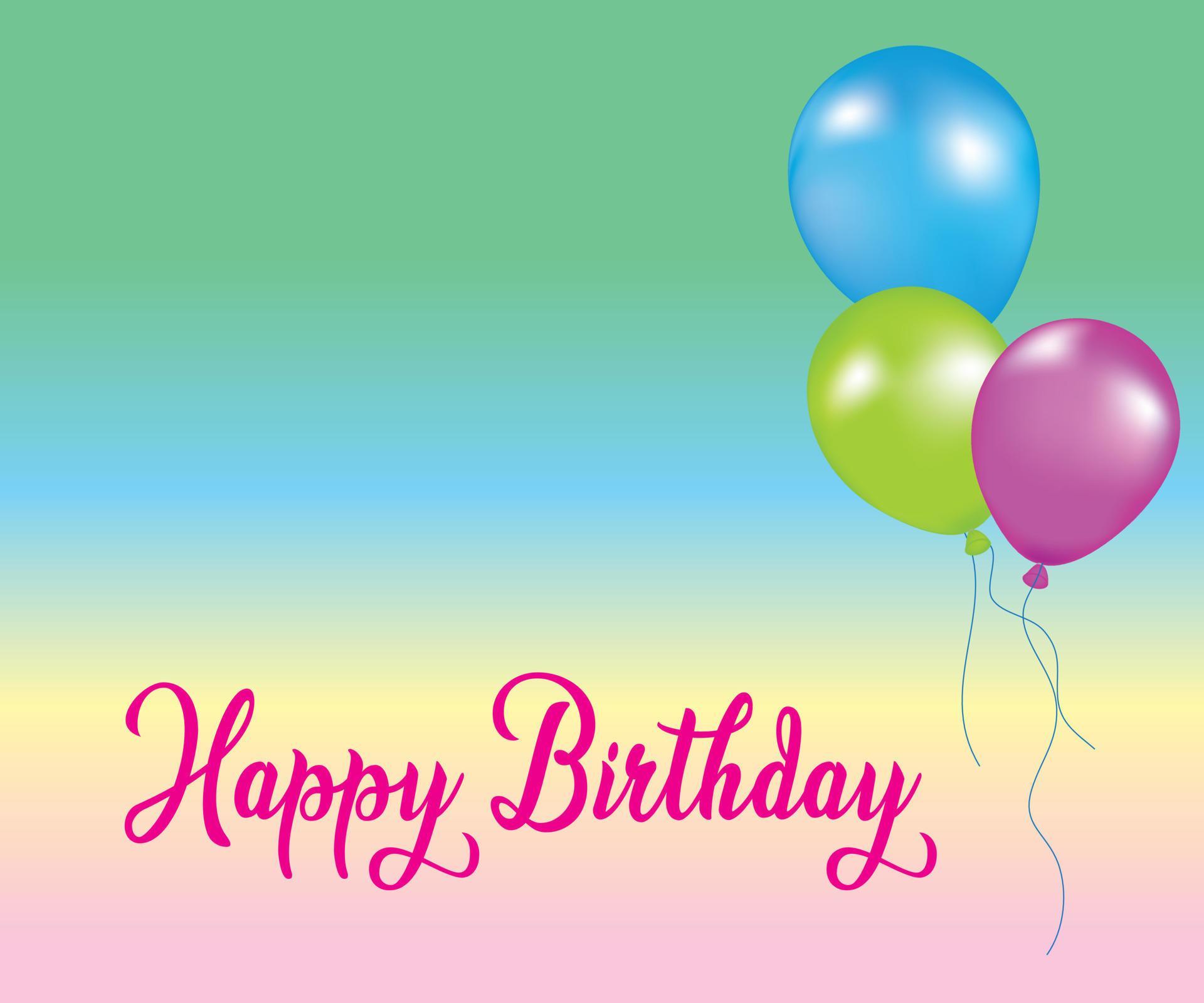 Vector illustration of colorful balloons. Postcard Happy Birthday ... Vector illustration of colorful balloons. Postcard Happy Birthday ...