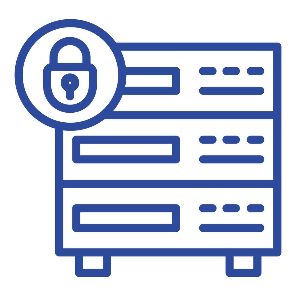 Server Lock Vector icon that can easily modify or edit 9678857 Vector ...
