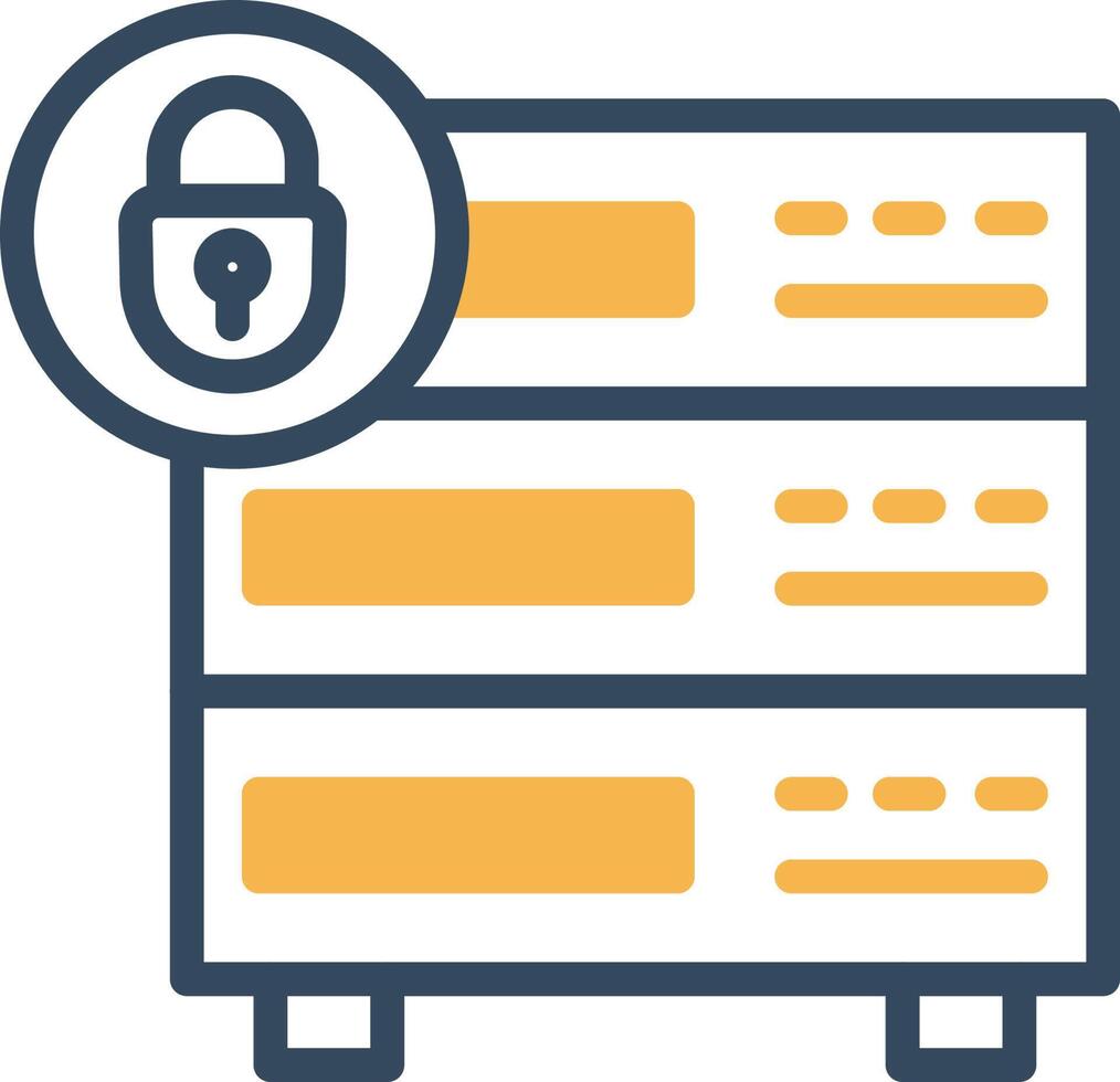 Server Lock Vector icon that can easily modify or edit 9678966 Vector ...