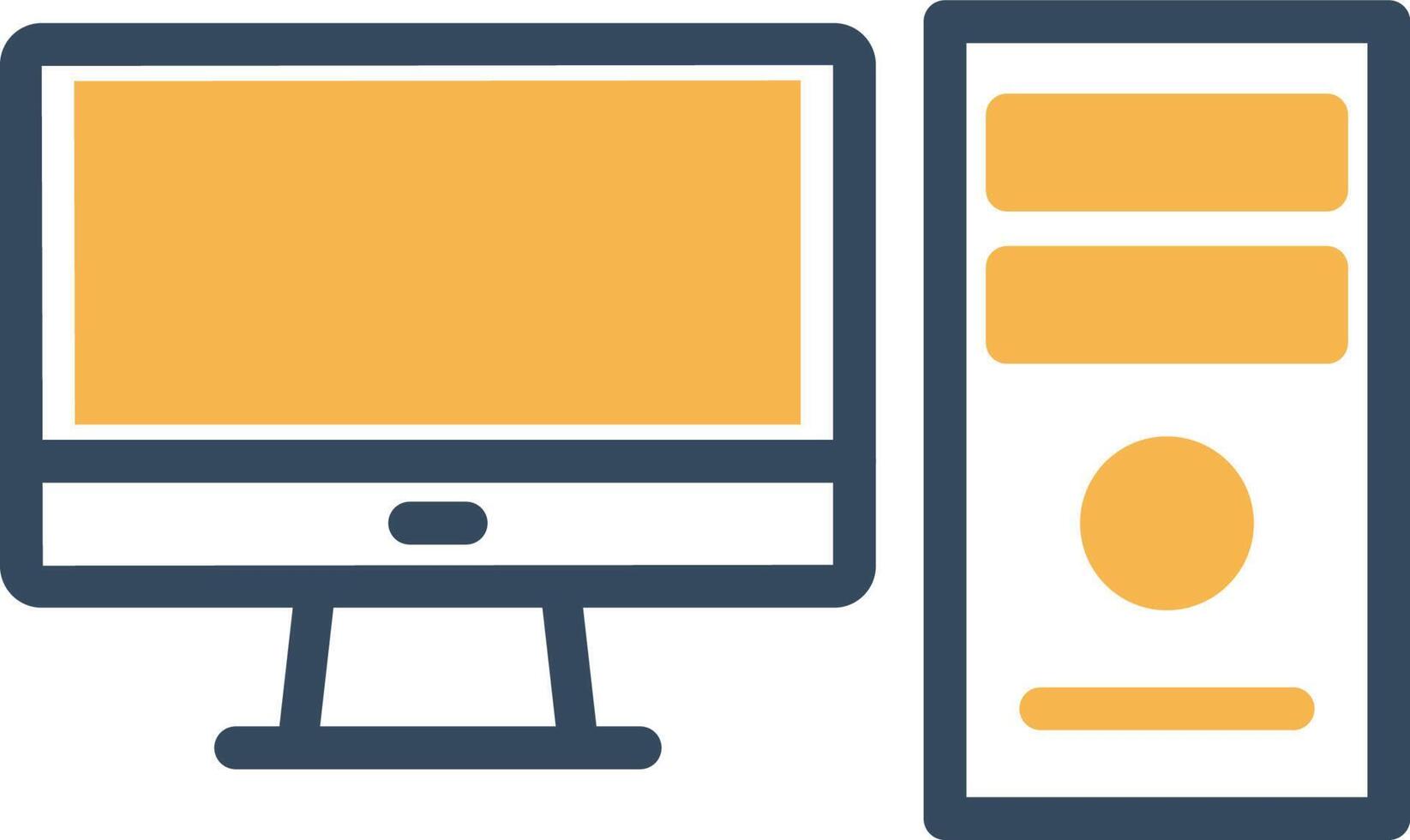 icono de vector de computadora de escritorio que puede modificar o ...