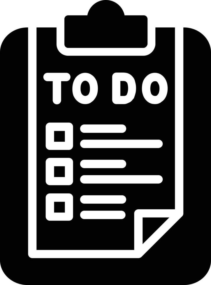To Do List Glyph Icon 9680134 Vector Art at Vecteezy