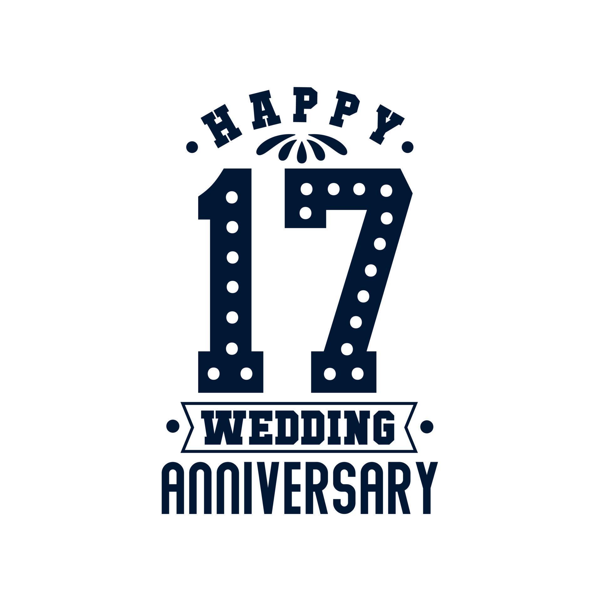 17 Anniversary celebration, Happy 17th Wedding Anniversary 9680545 ...