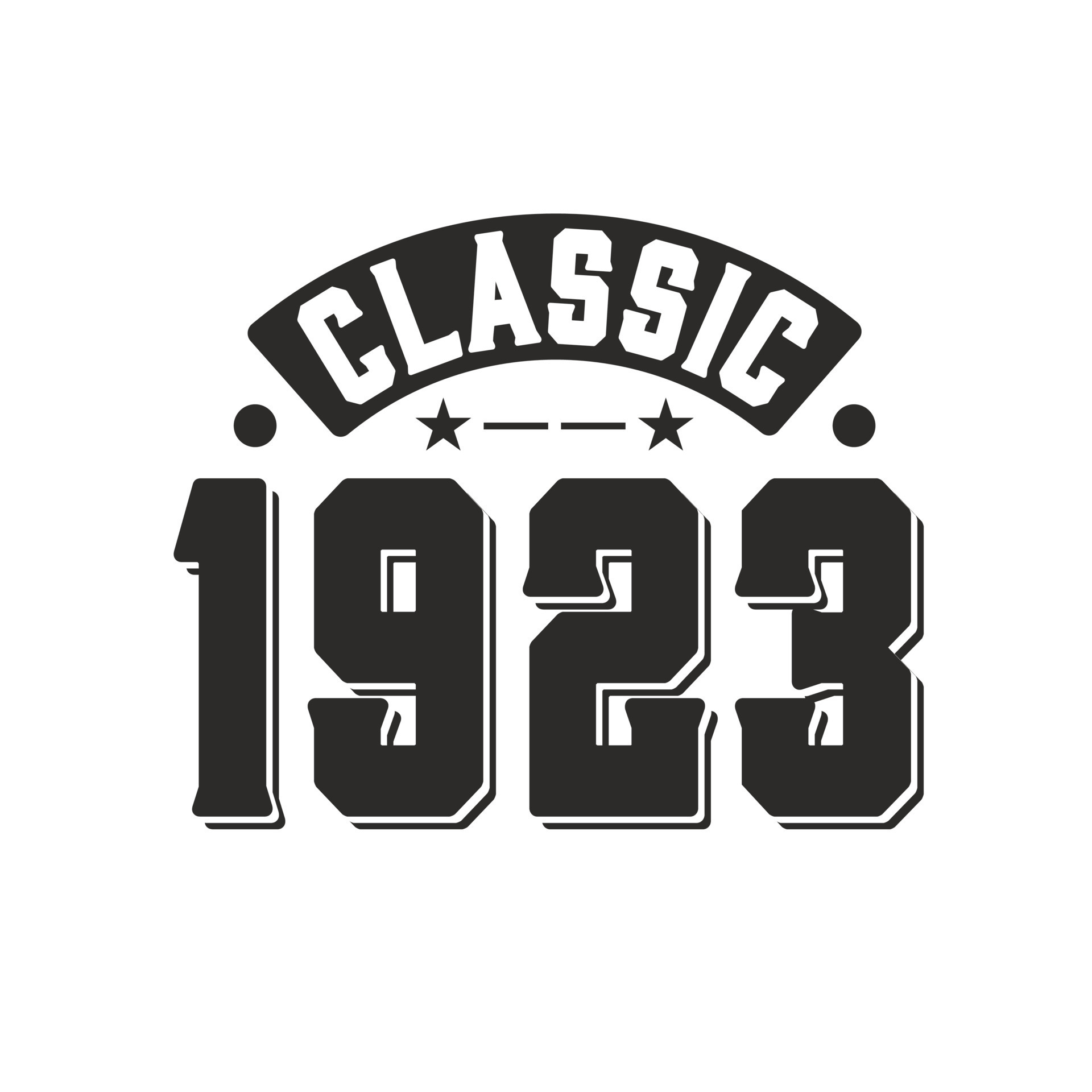 Born in 1923 Vintage Retro Birthday, Classic 1923 9680663 Vector Art at ...
