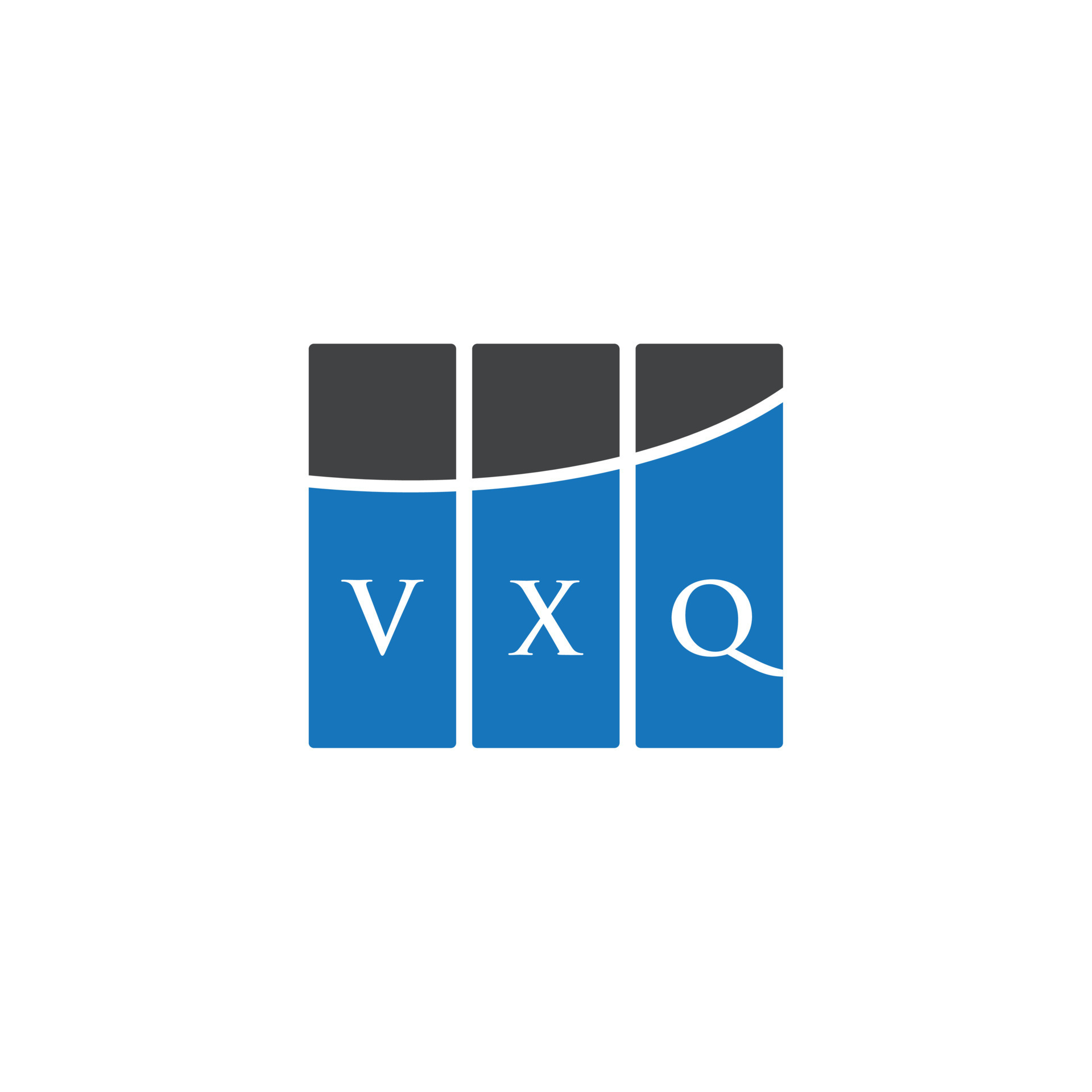 diseño de logotipo de letra vxq sobre fondo blanco. vxq concepto creativo del logotipo de la ...