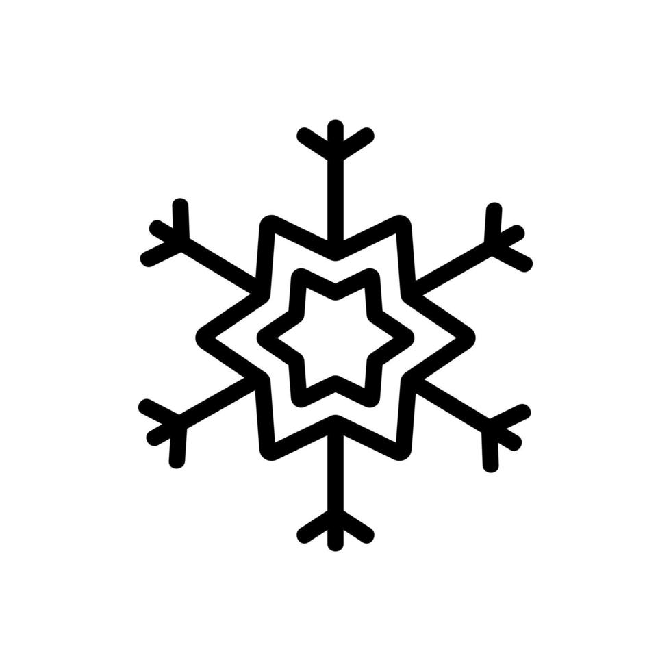 Winter snowflake icon vector. Isolated contour symbol illustration 9682959 Vector Art at Vecteezy