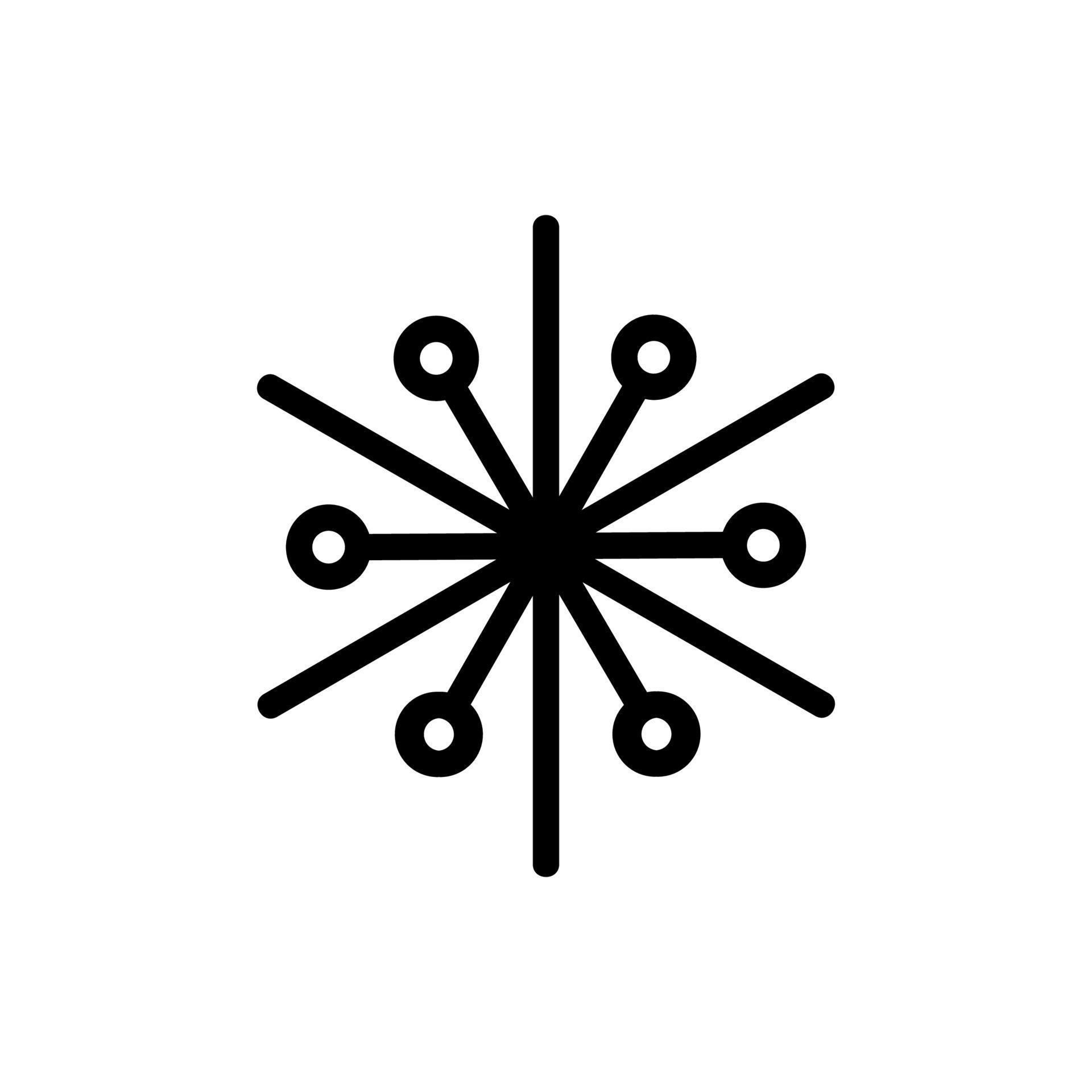 Beautiful snowflake icon vector. Isolated contour symbol illustration 9682966 Vector Art at Vecteezy