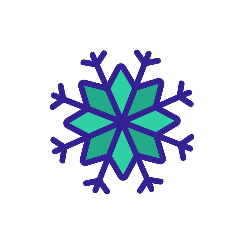 Winter snowflake icon vector. Isolated contour symbol illustration 9682967 Vector Art at Vecteezy
