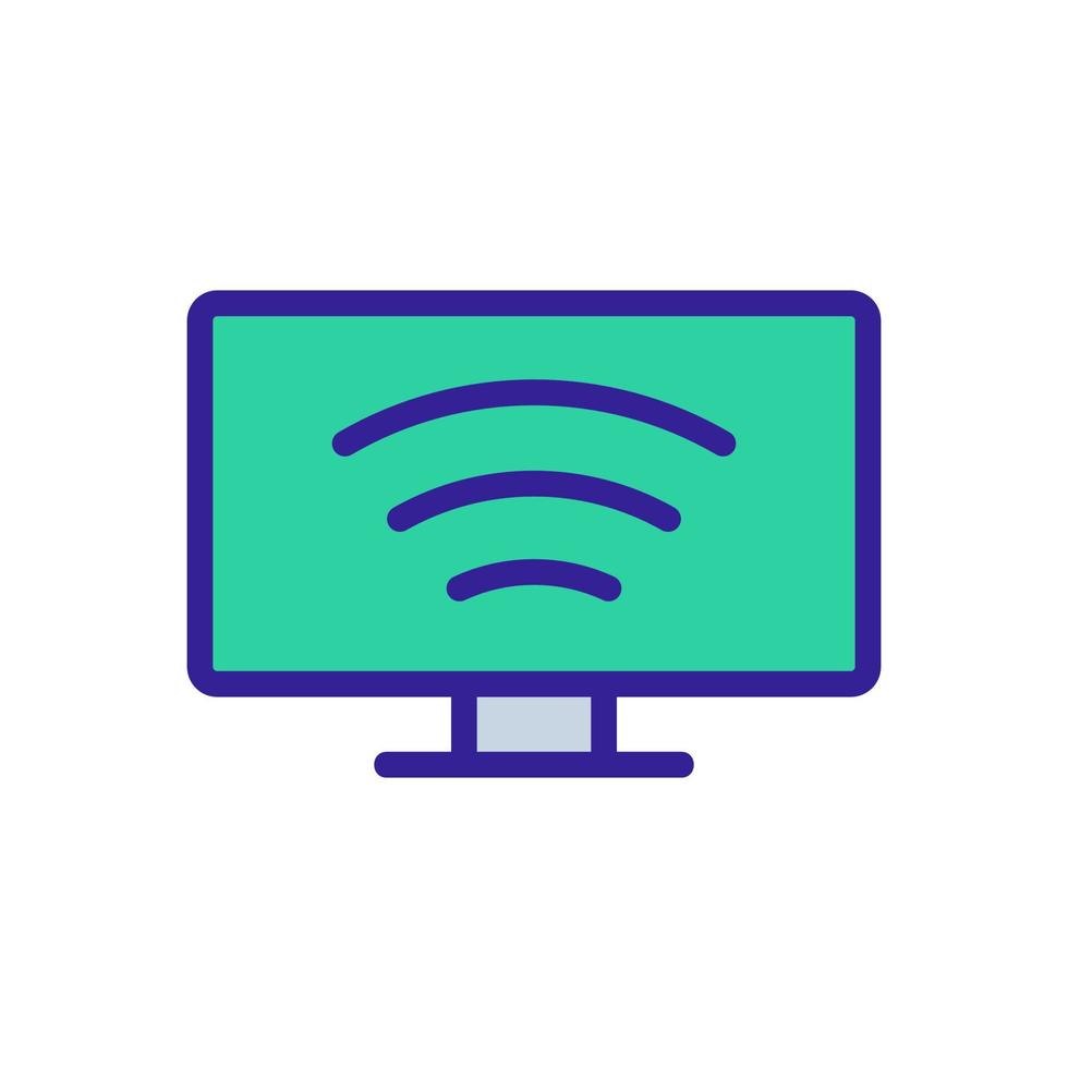 distribution of wifi on TV icon vector outline illustration 9683371 Vector Art at Vecteezy