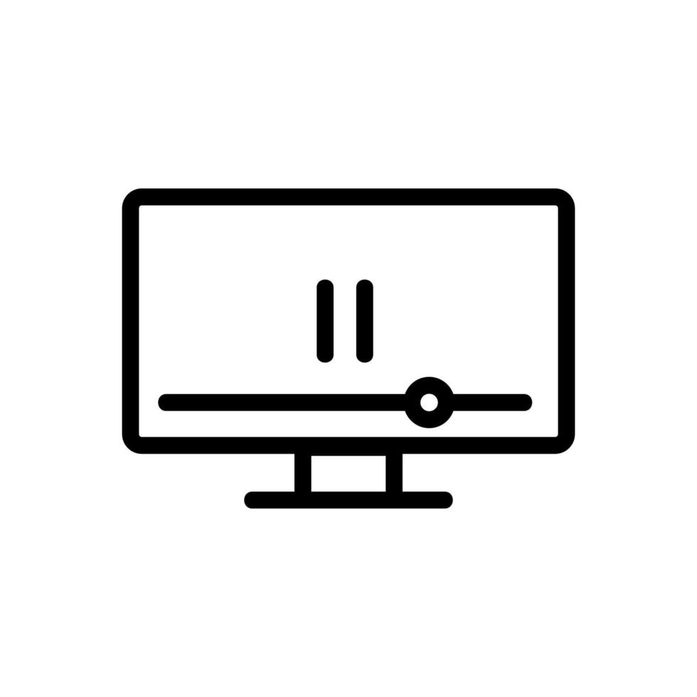 watching video via tv icon vector outline illustration 9683382 Vector Art at Vecteezy