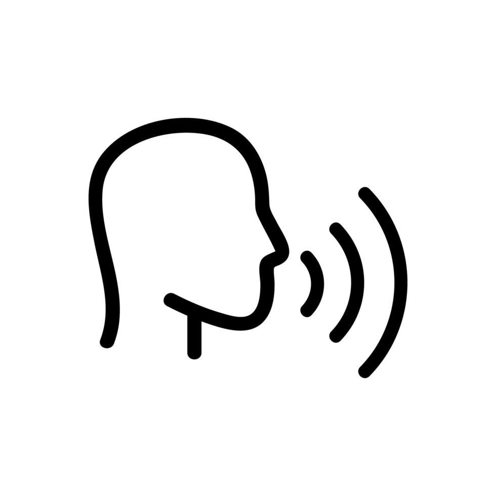 man sings the icon vector. Isolated contour symbol illustration 9684068 ...