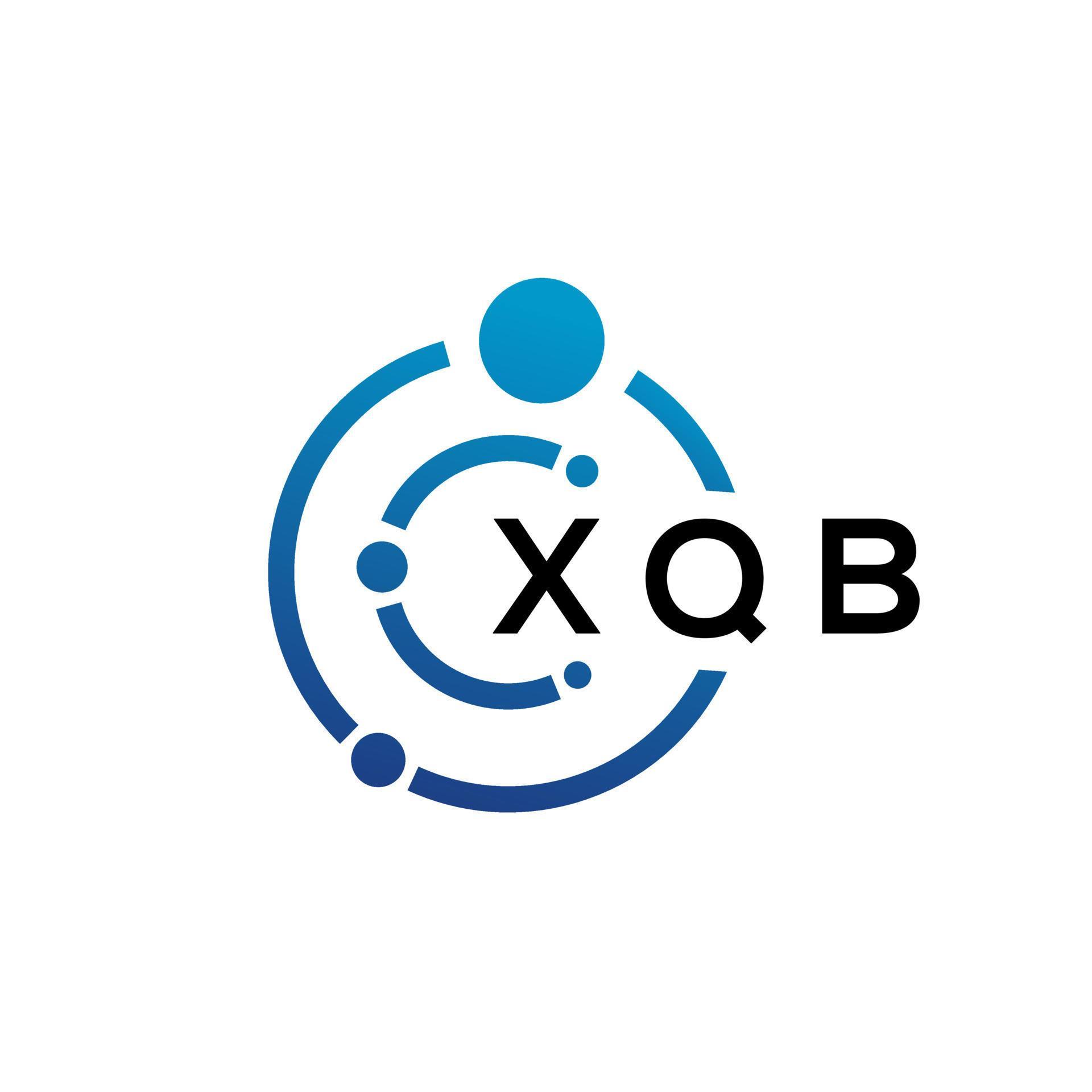 Diseño de logotipo de tecnología de letras xqb sobre fondo blanco. xqb creative initials letter ...