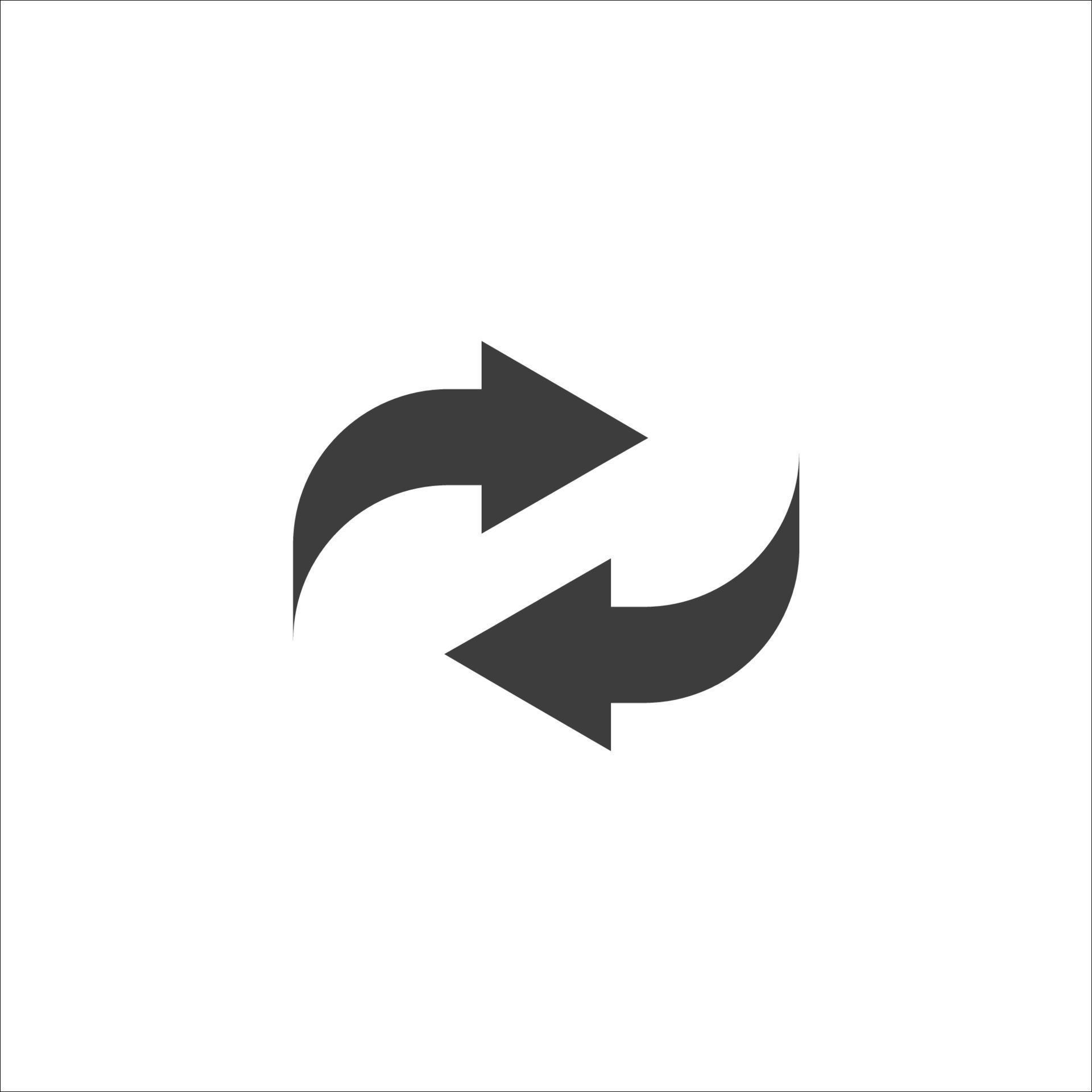 Vector Sign Of The Rotation Symbol Is Isolated On A White Background Rotation Icon Color