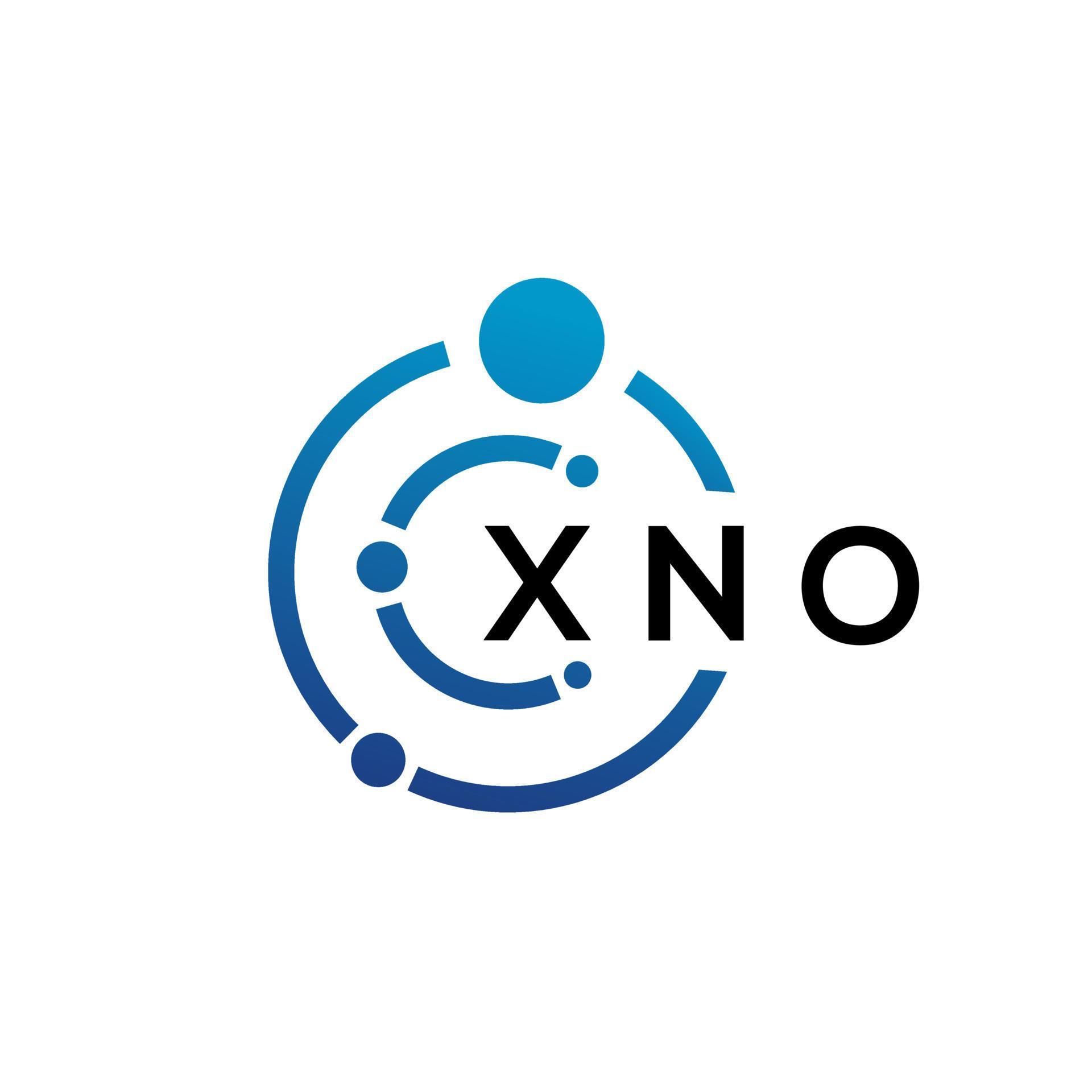 XNO letter technology logo design on white background. XNO creative initials letter IT logo ...
