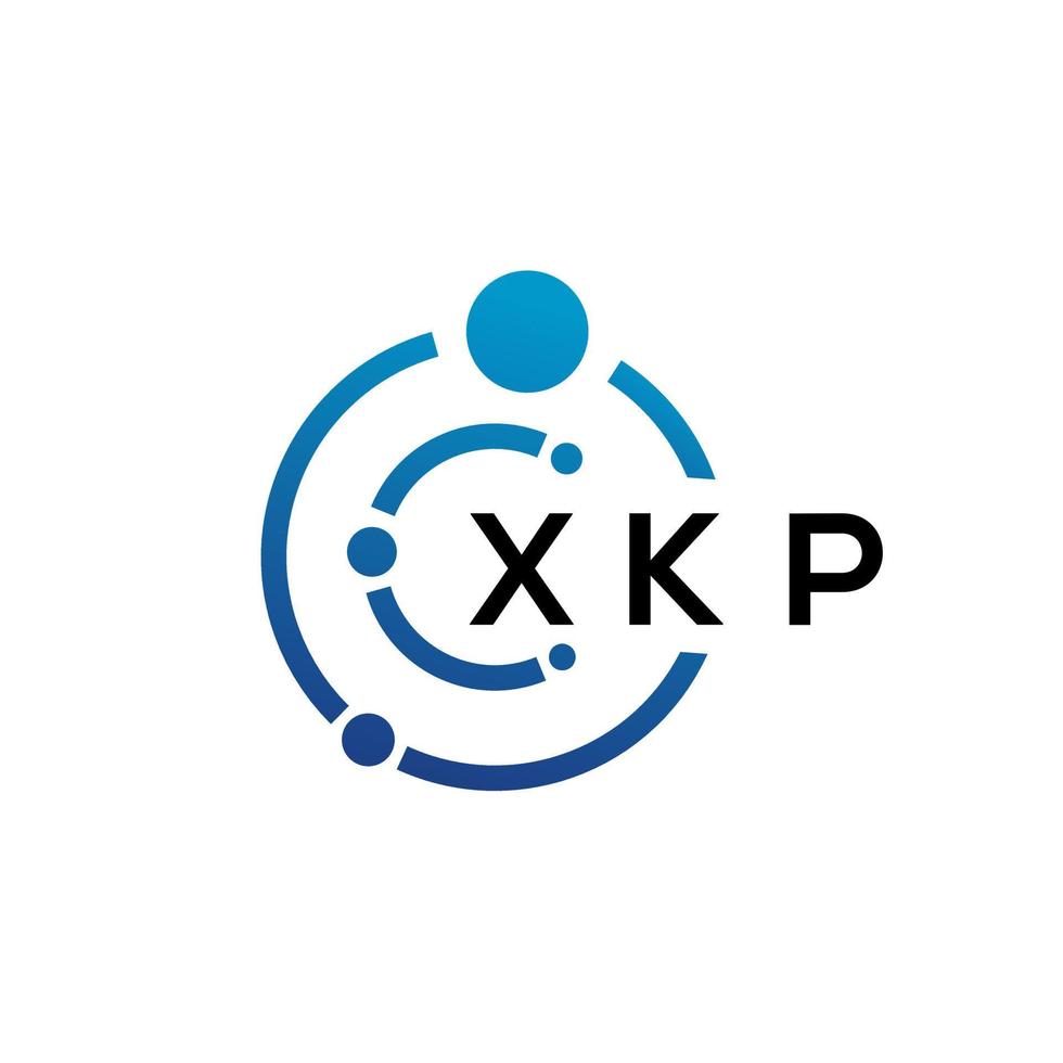 XKP letter technology logo design on white background. XKP creative initials letter IT logo ...