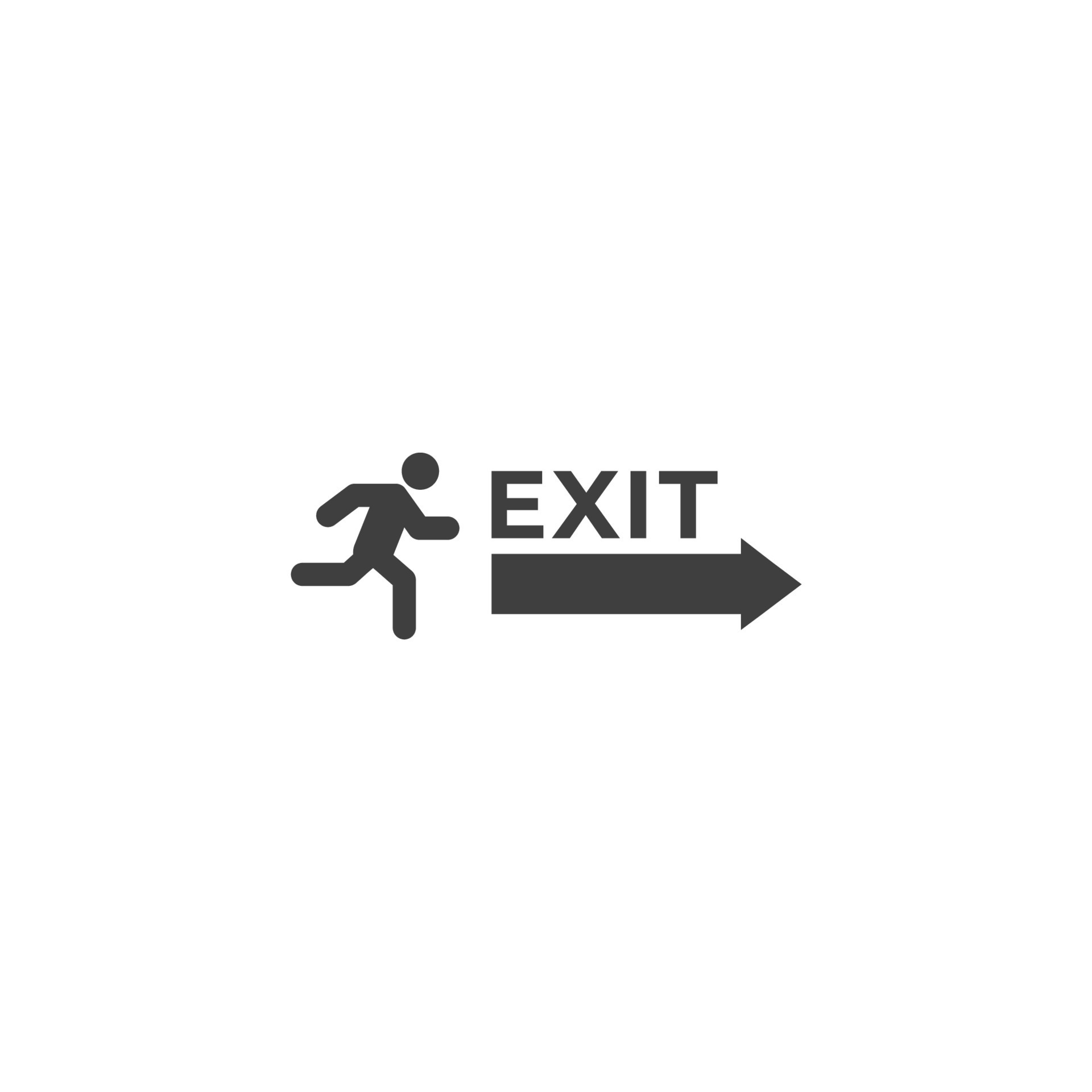 Vector sign of the Emergency exit symbol is isolated on a white ... Vector sign of the Emergency exit symbol is isolated on a white ...