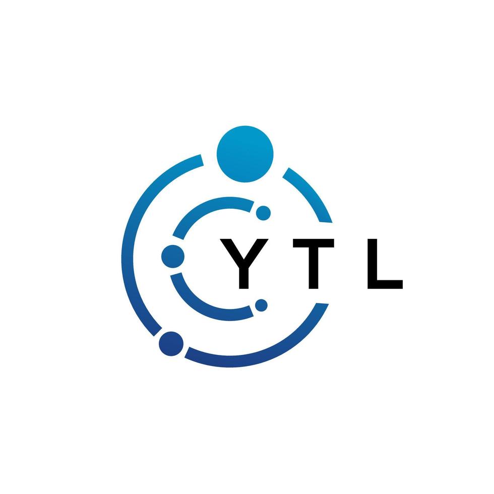 diseño de logotipo de tecnología de letras ytl sobre fondo blanco. ytl creative initials letter ...