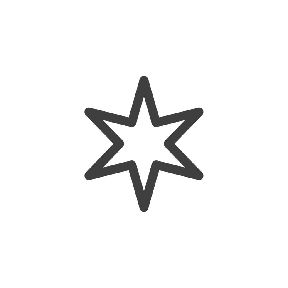 Vector sign of the star symbol is isolated on a white background. star ...