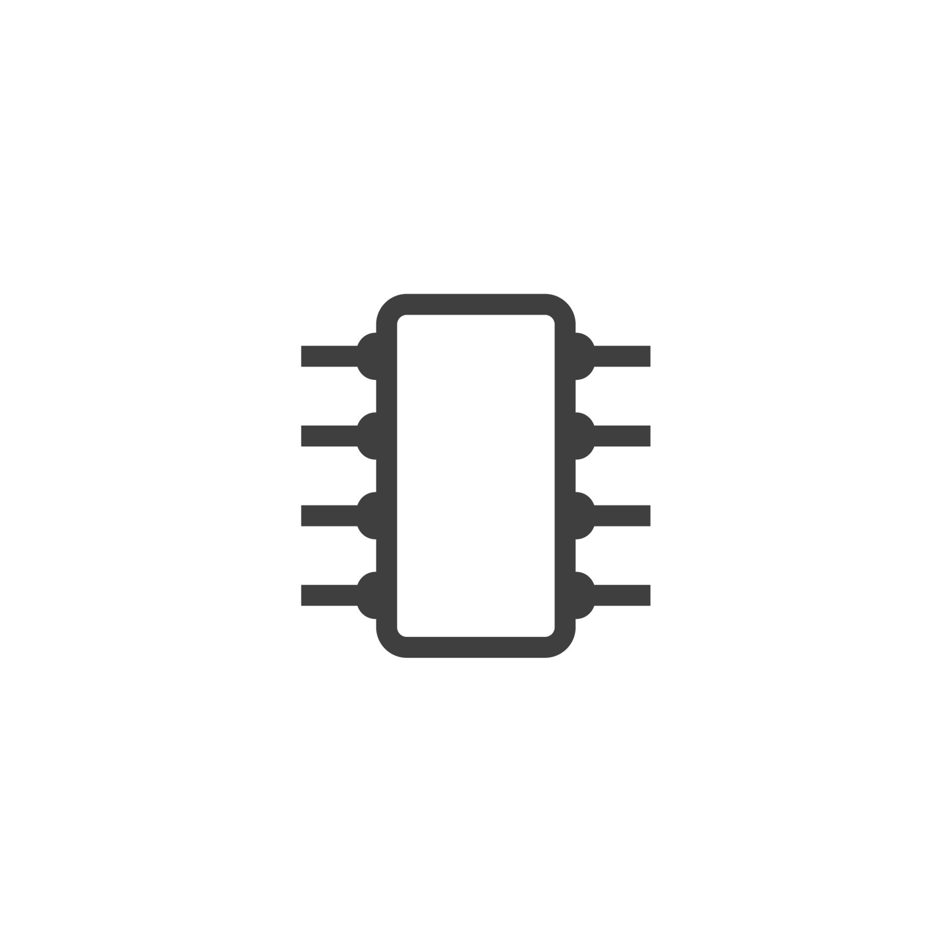 Vector Sign Of The Computer Chip Symbol Is Isolated On A White Background Computer Chip Icon