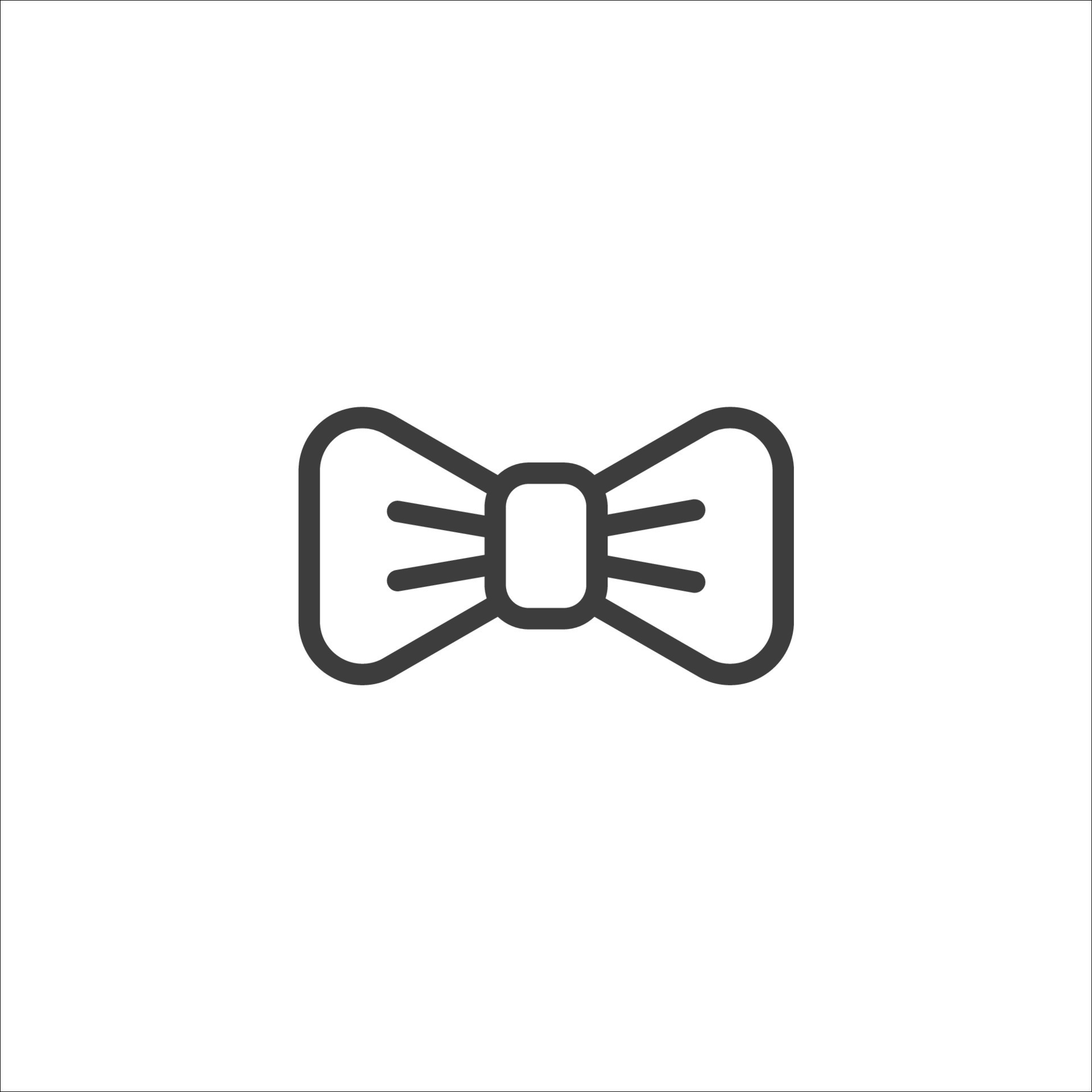 Vector sign of the bow tie symbol is isolated on a white background ...