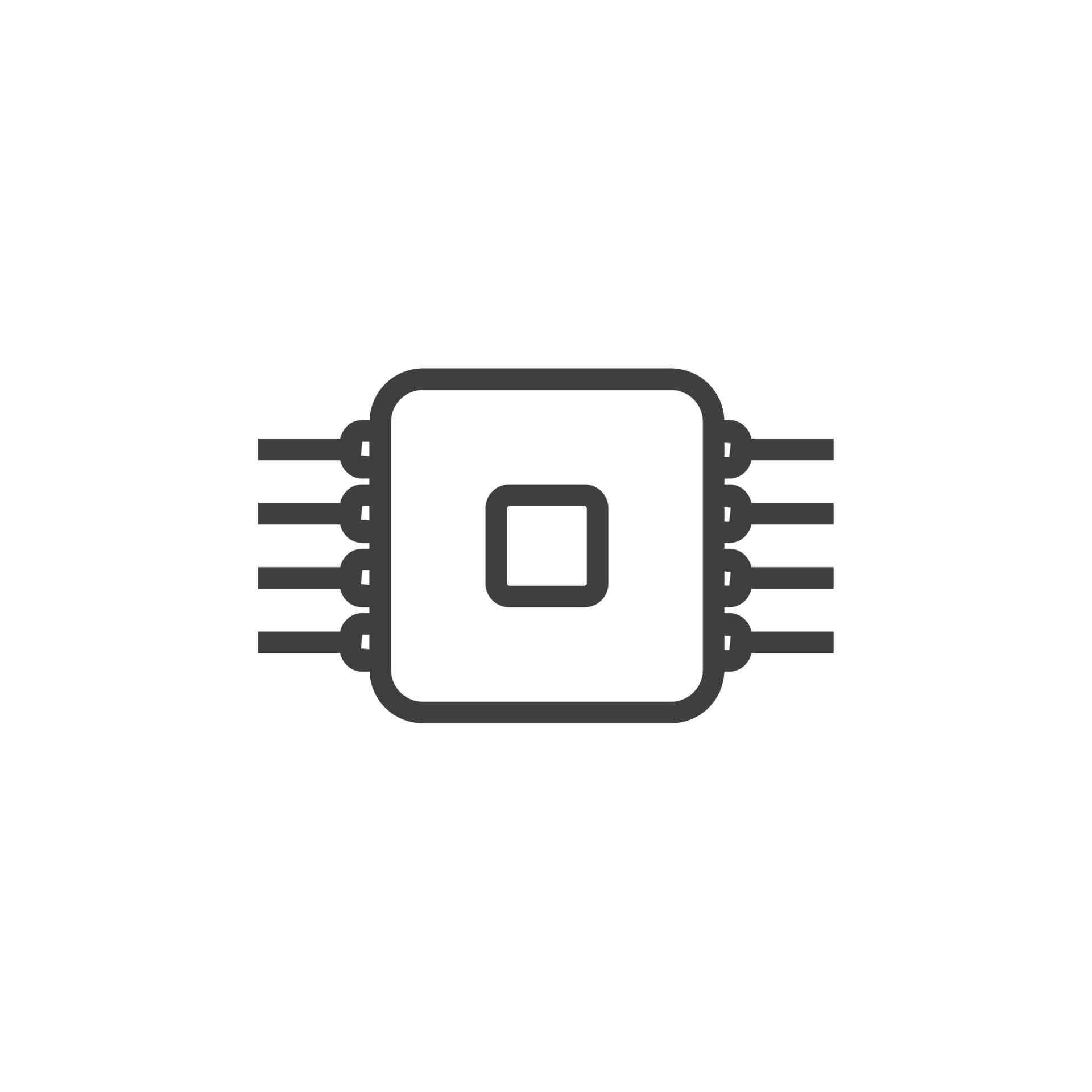 Vector Sign Of The Computer Chip Symbol Is Isolated On A White Background Computer Chip Icon