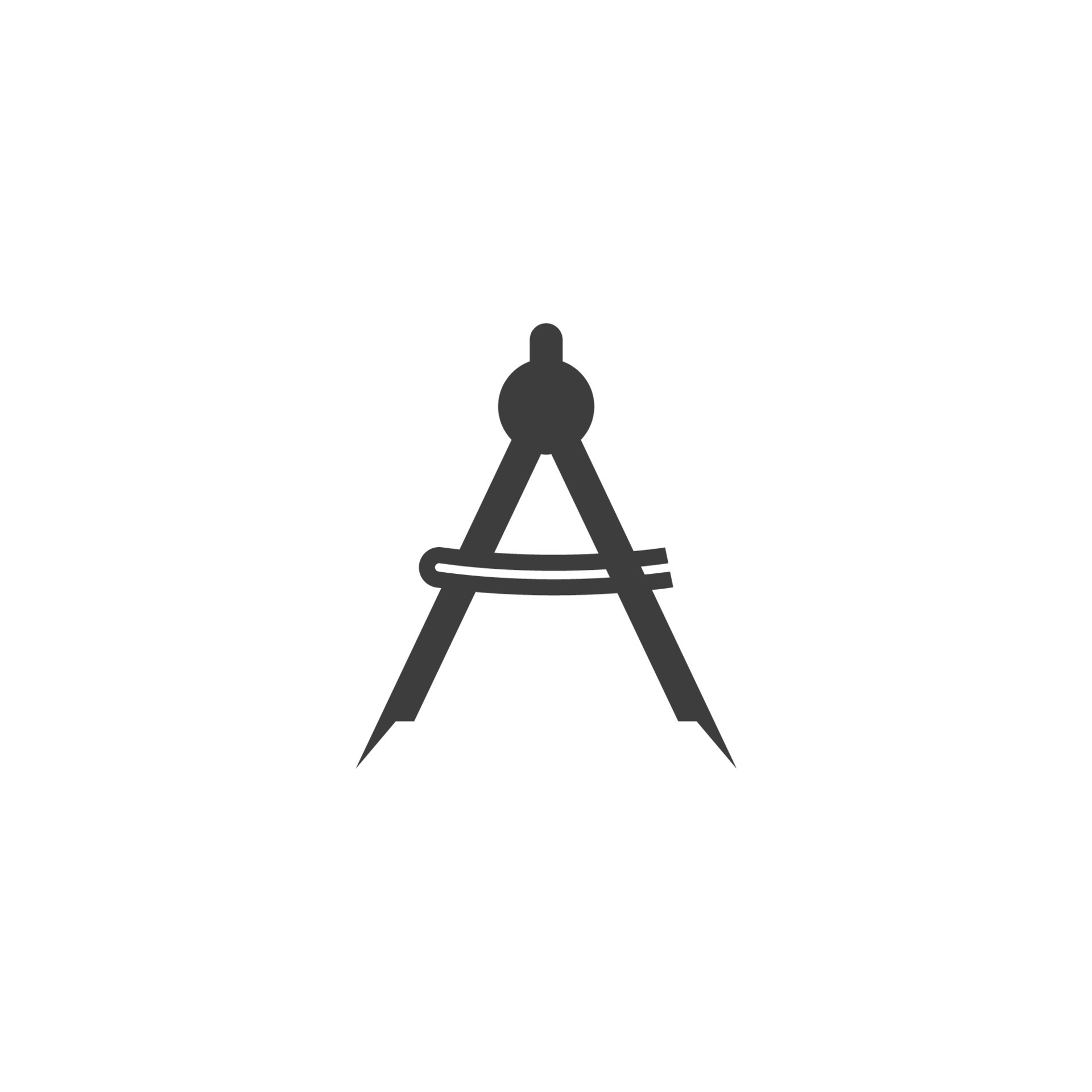 Vector Sign Of The Compass Architect Symbol Is Isolated On A White Background Compass Architect