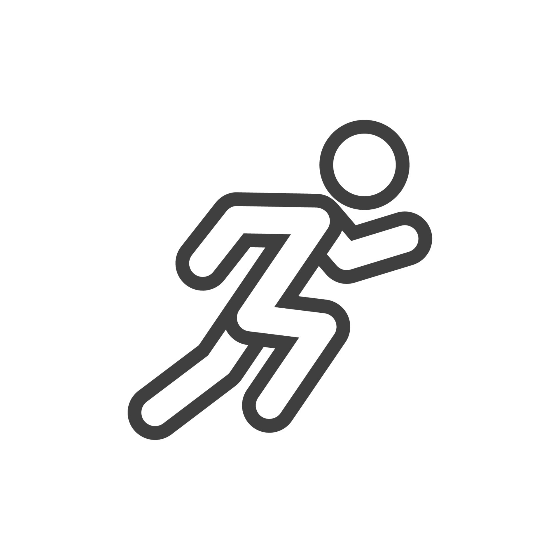 Vector sign of the run symbol is isolated on a white background. run ...