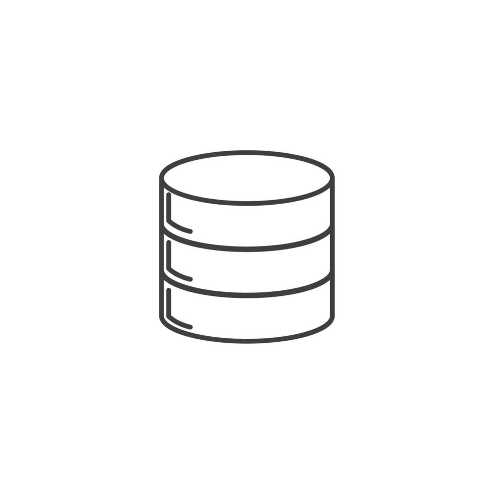 Vector Sign Of The Storage Symbol Is Isolated On A White Background