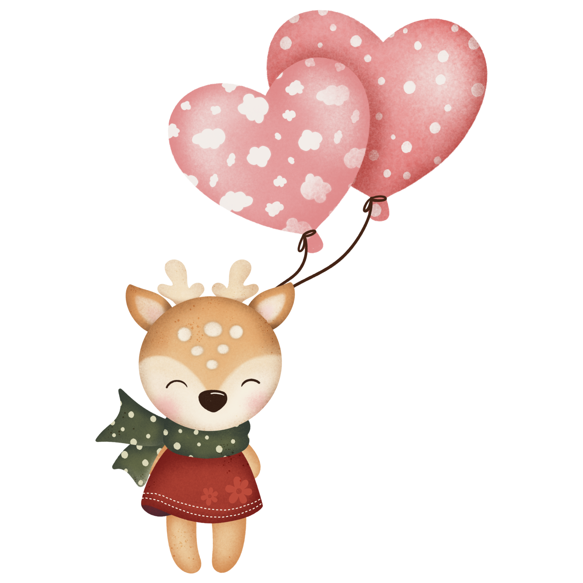 Cute Reindeer Cartoon Design Character 9687740 Png