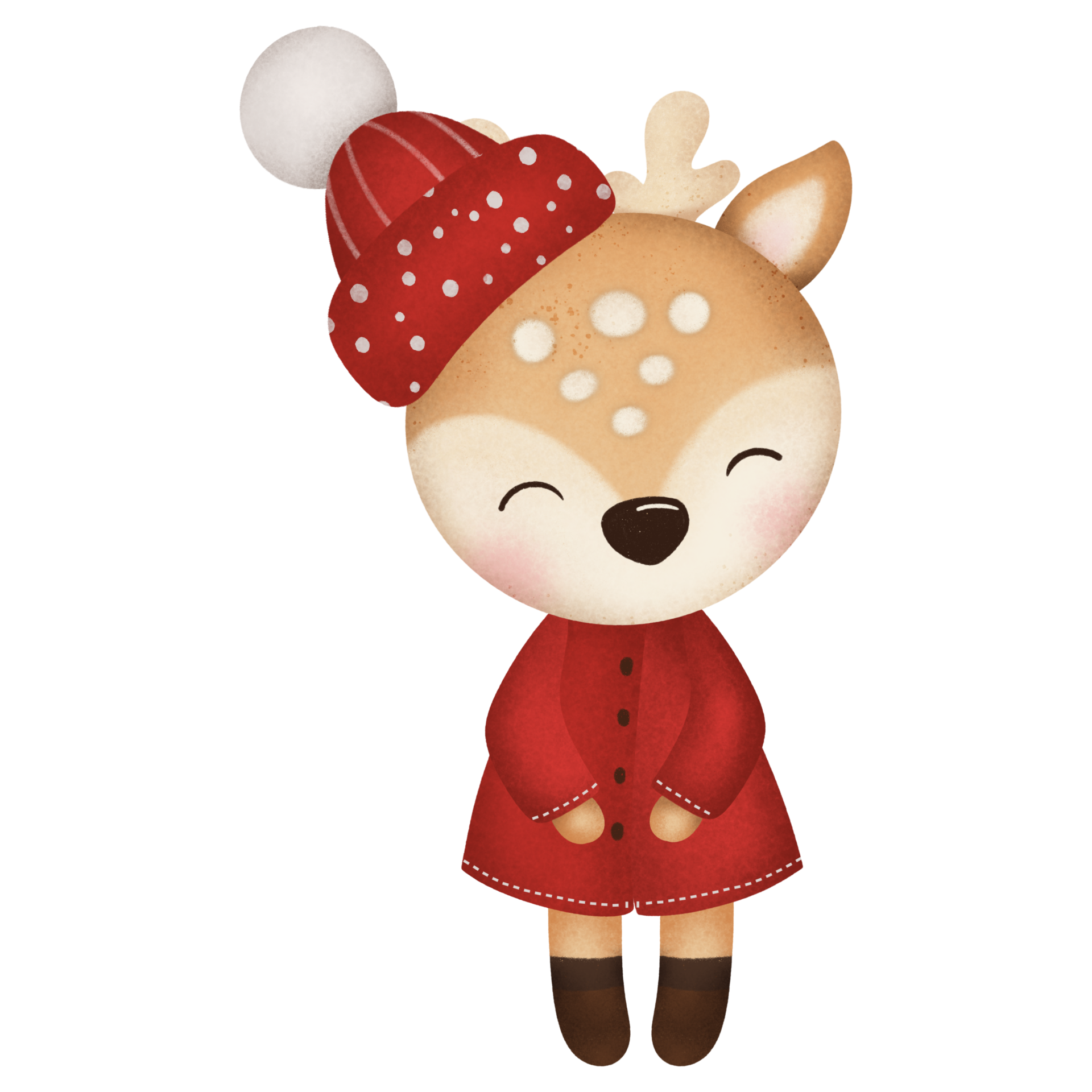 Cute Reindeer Cartoon Design Character 9687742 Png