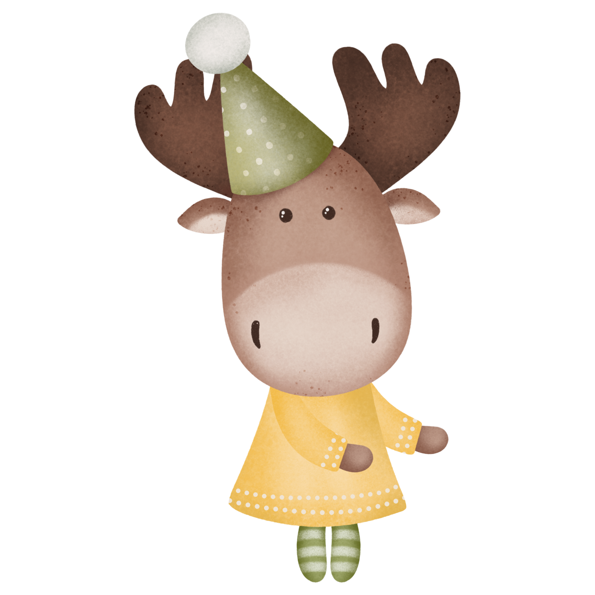 Cute Reindeer Cartoon Design Character 9687765 Png