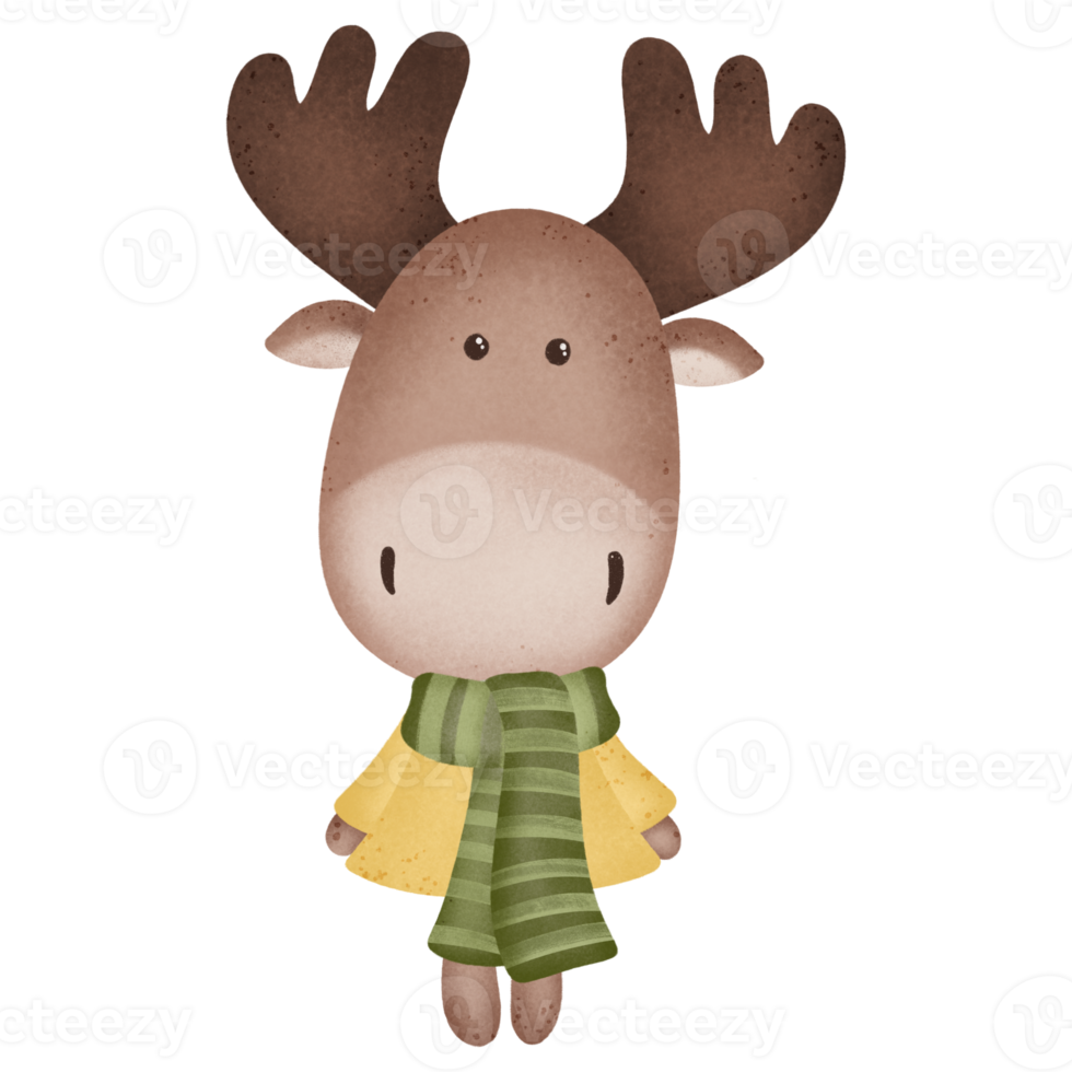 Cute Reindeer Cartoon Design Character 9687770 Png