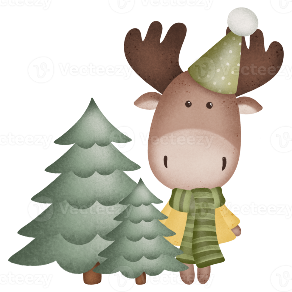 Cute Reindeer Cartoon Design Character 9687783 Png